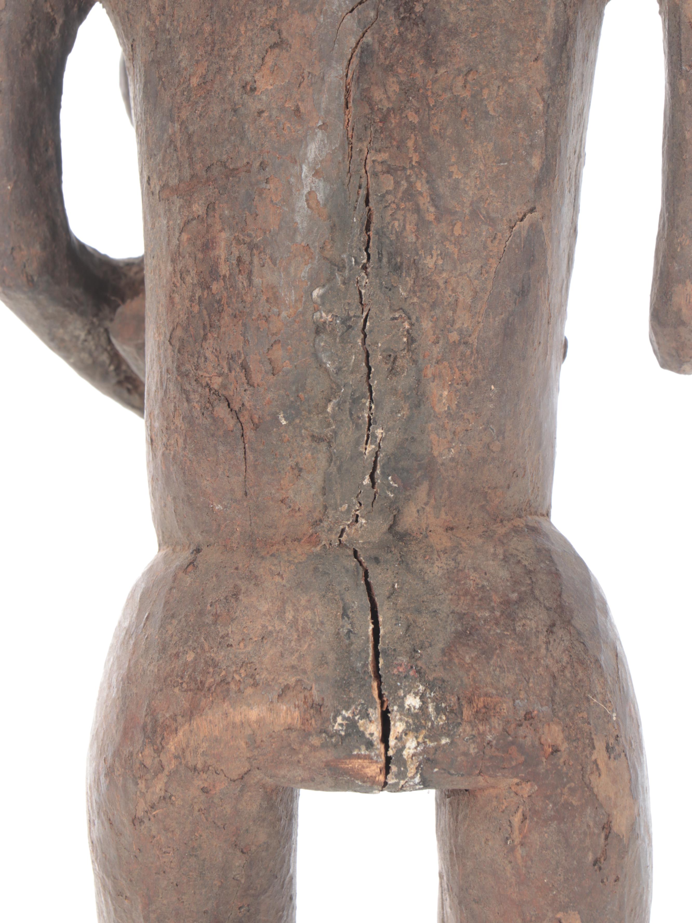 Tanzanian Hand-Carved Mbugu Maternal Figure With Lega Male Figure | EBTH