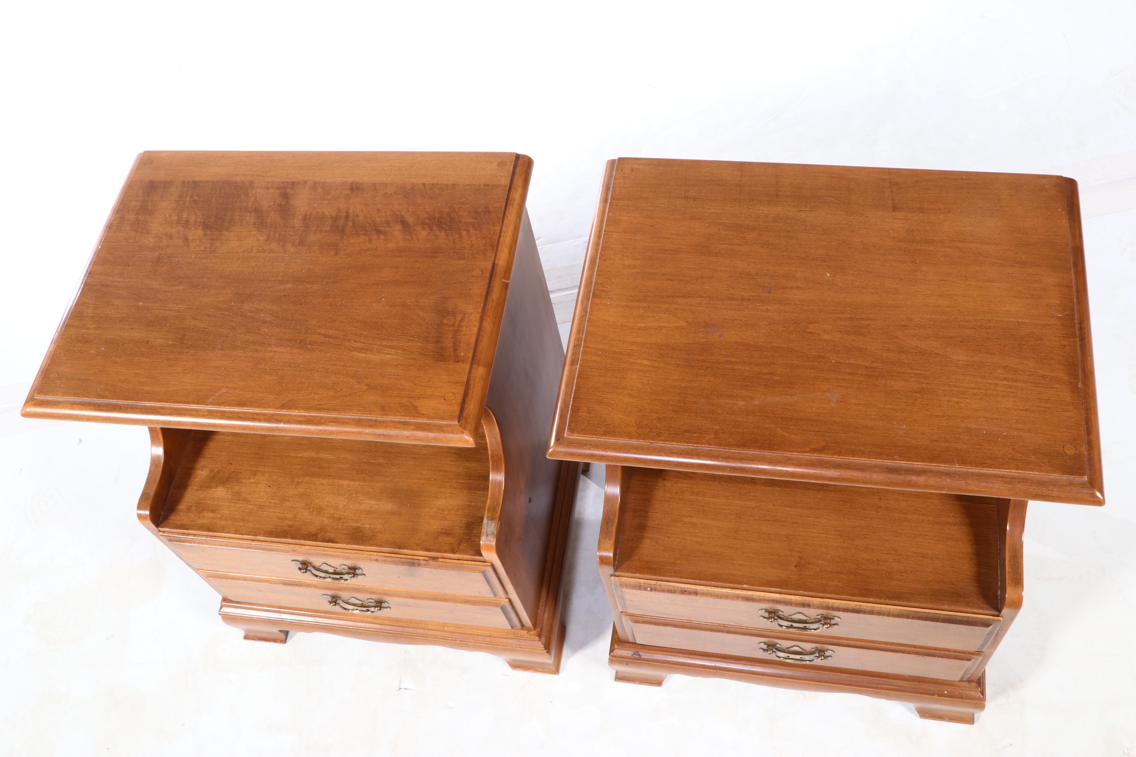Heywood-Wakefield Colonial Style Bedside Tables, Mid to Late 20th ...