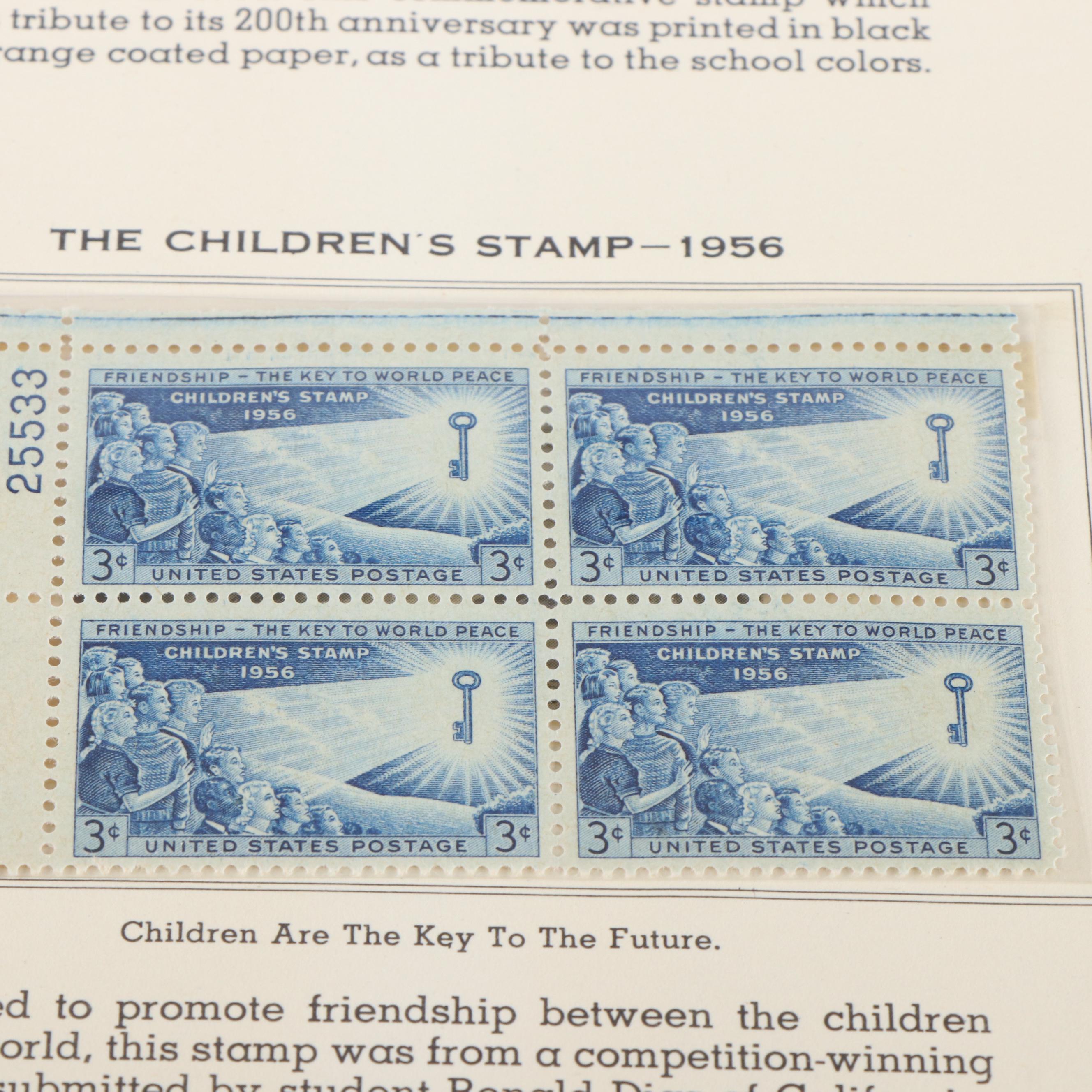 370 U.S. Postage Stamp Plate Blocks, 1950s | EBTH