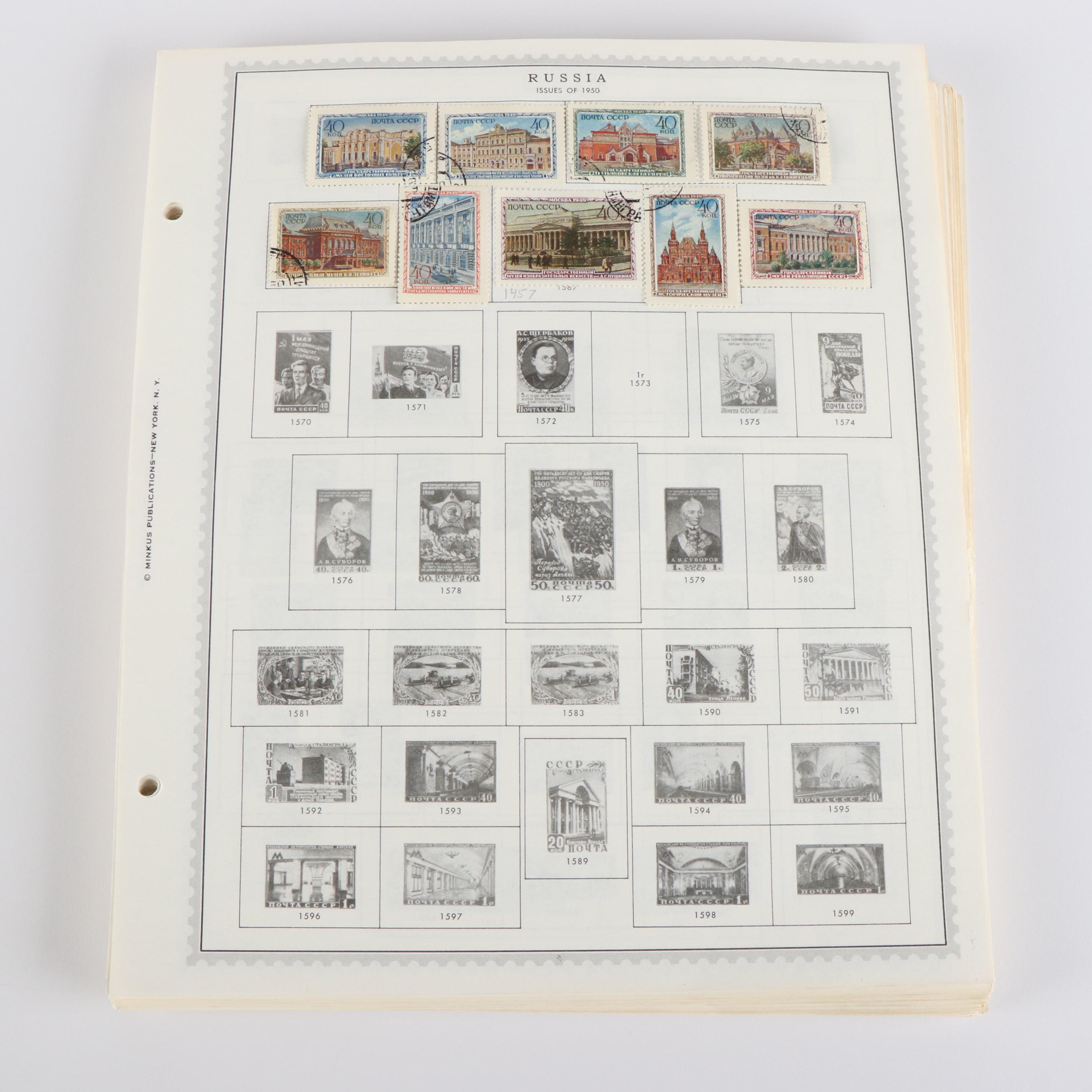 Extensive Russian Postage Stamp Collection | Everything But The House