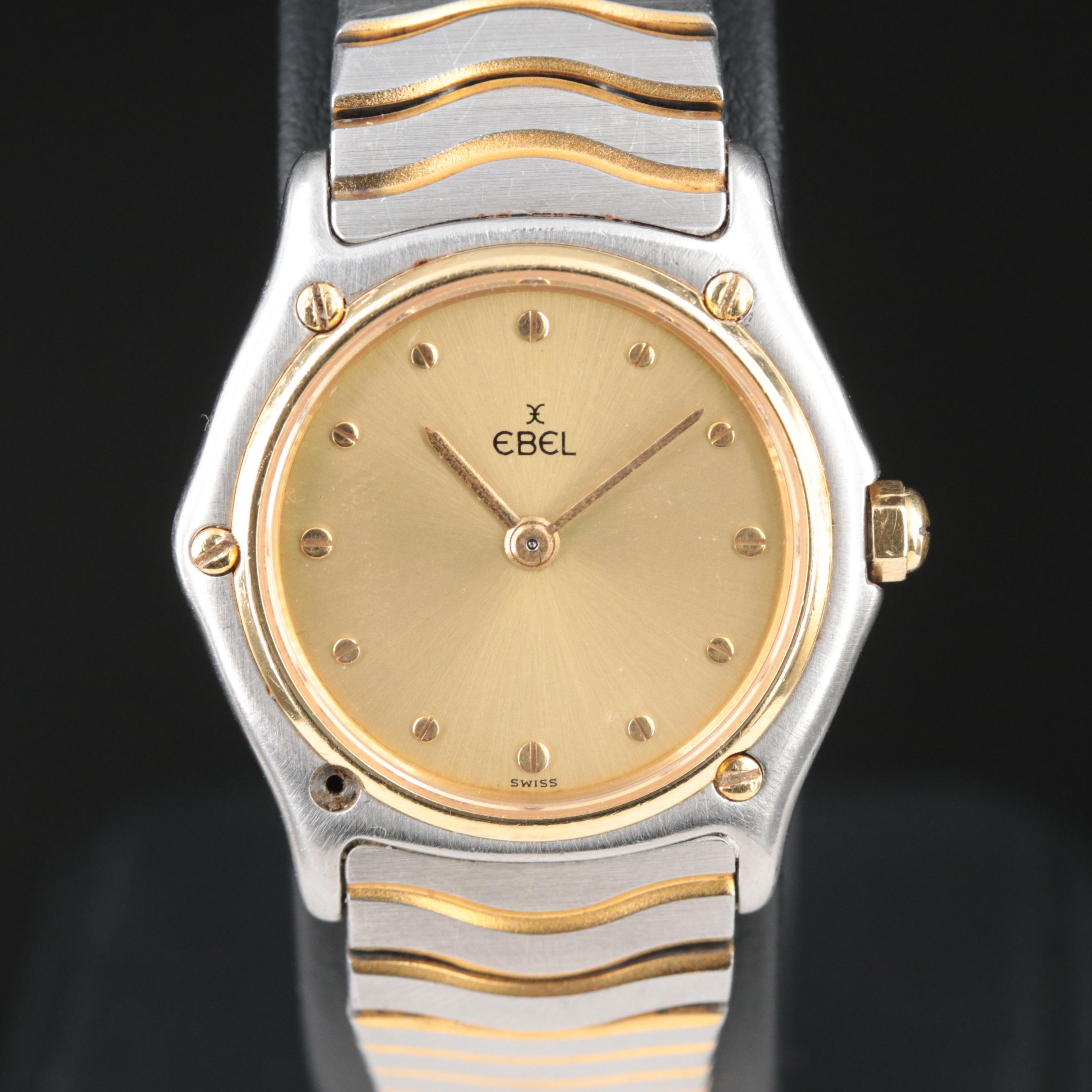 Ebel 18K and Stainless Steel Classic Wave Wristwatch | EBTH