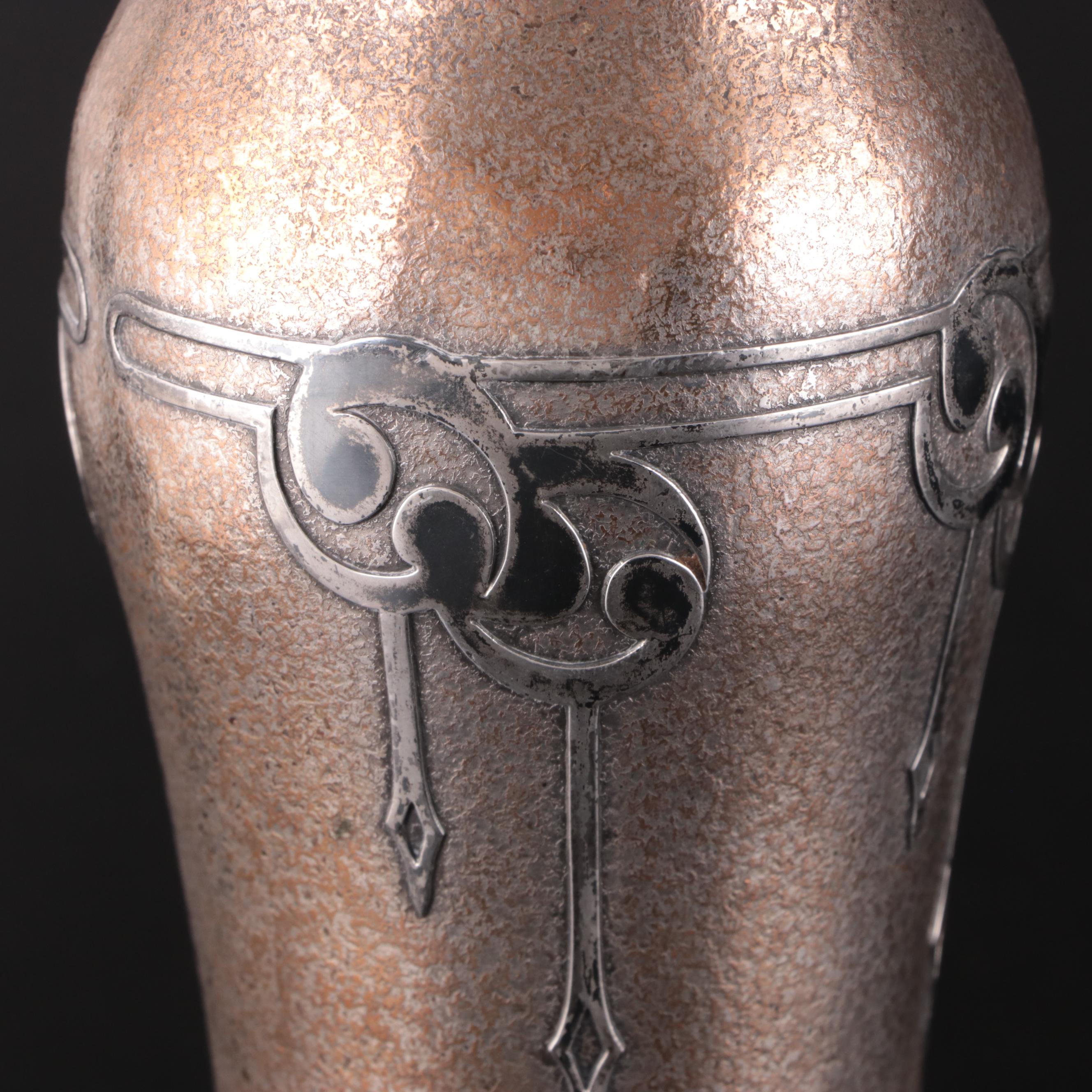 Smith Metal Arts Silver Crest Sterling and Bronze Art Deco Vase | EBTH