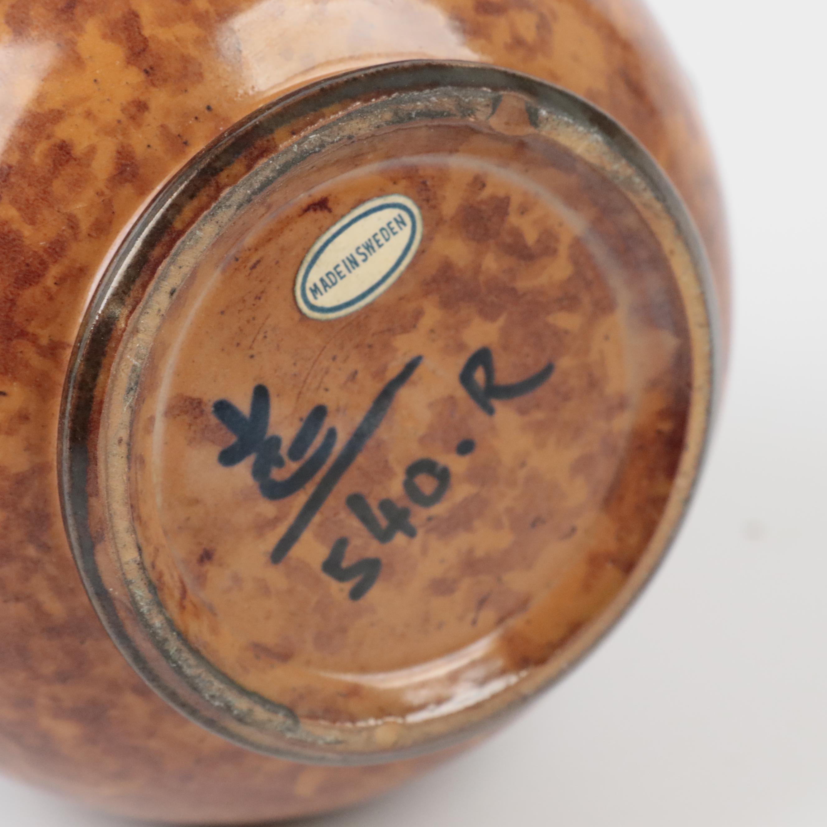 Gabriel Burmeister "Broque" Swedish Vase and Studio Pottery Vase ...