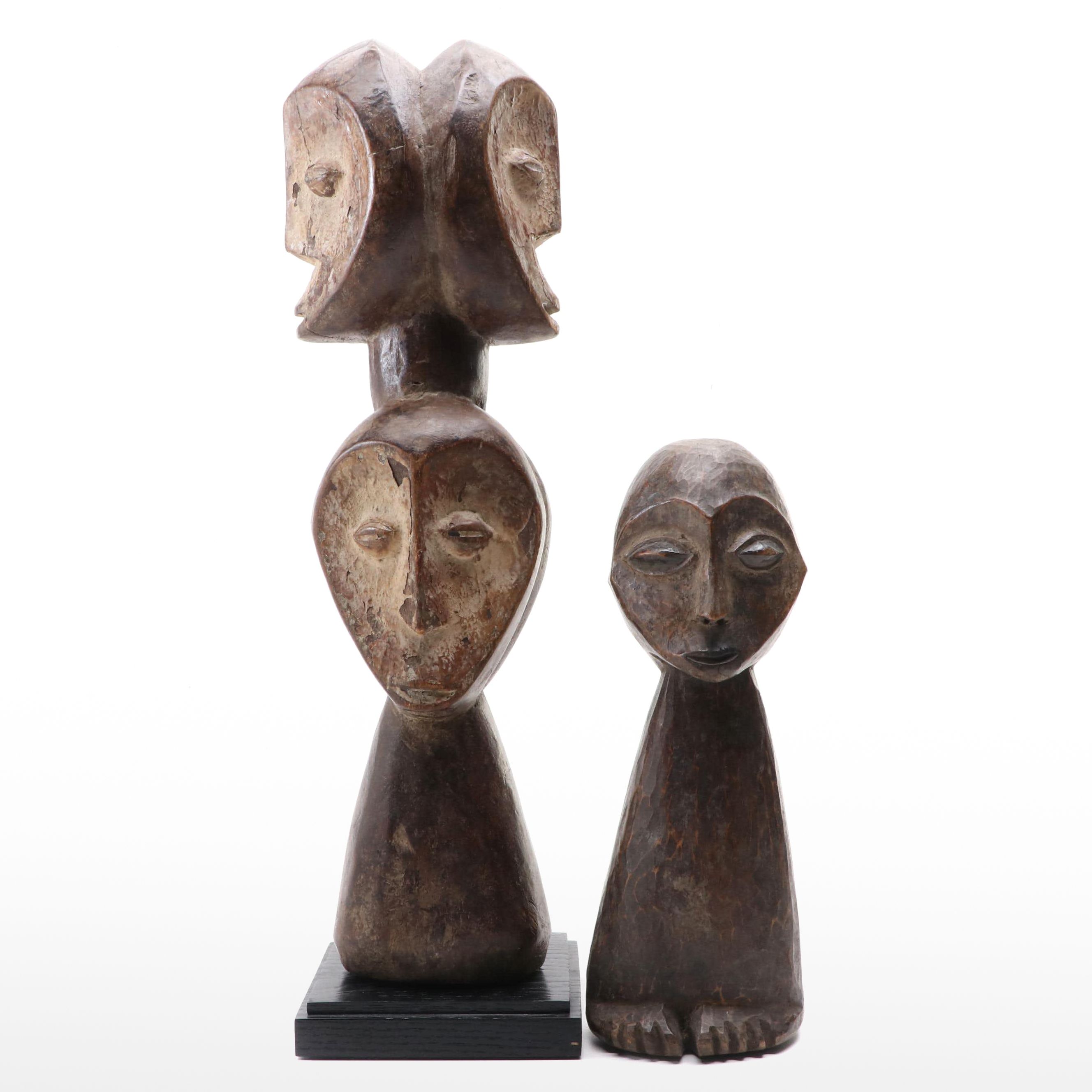 Lega (Congo) Janus-Form Bwega Initiation Figure with Another Lega ...