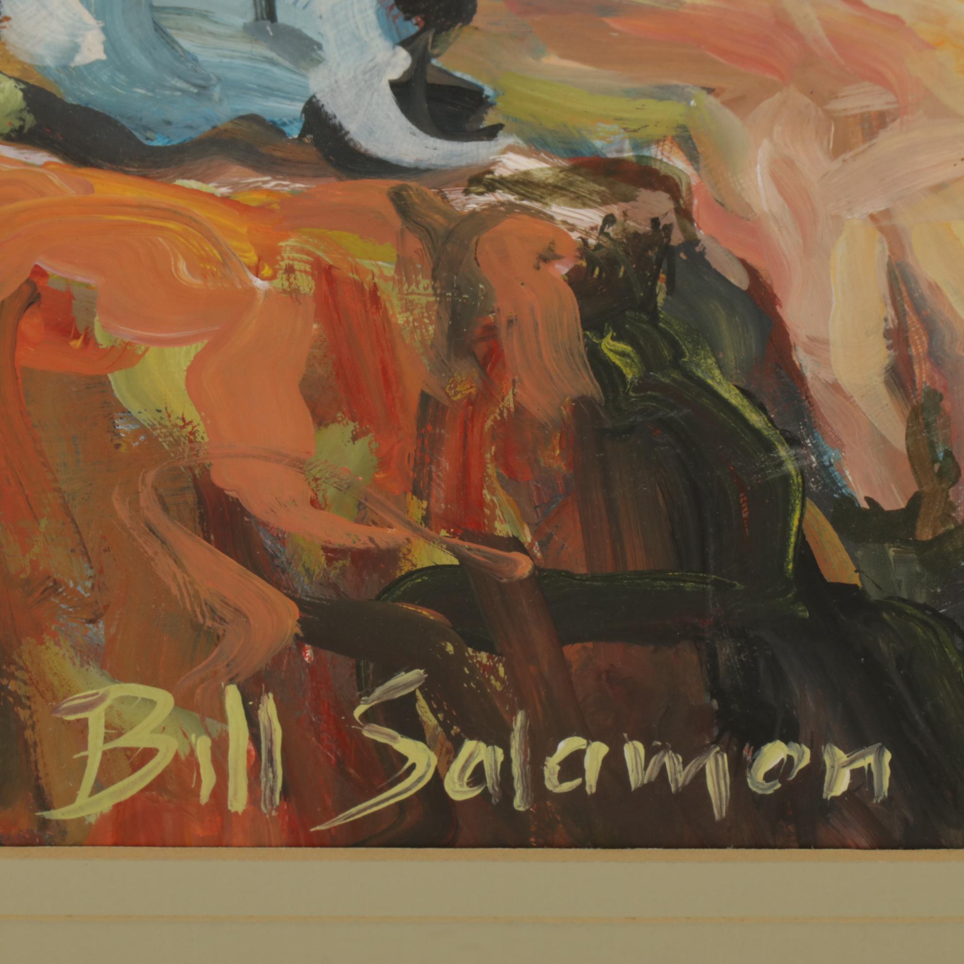 Bill Salamon Figural Acrylic Painting, Late 20th Century | EBTH