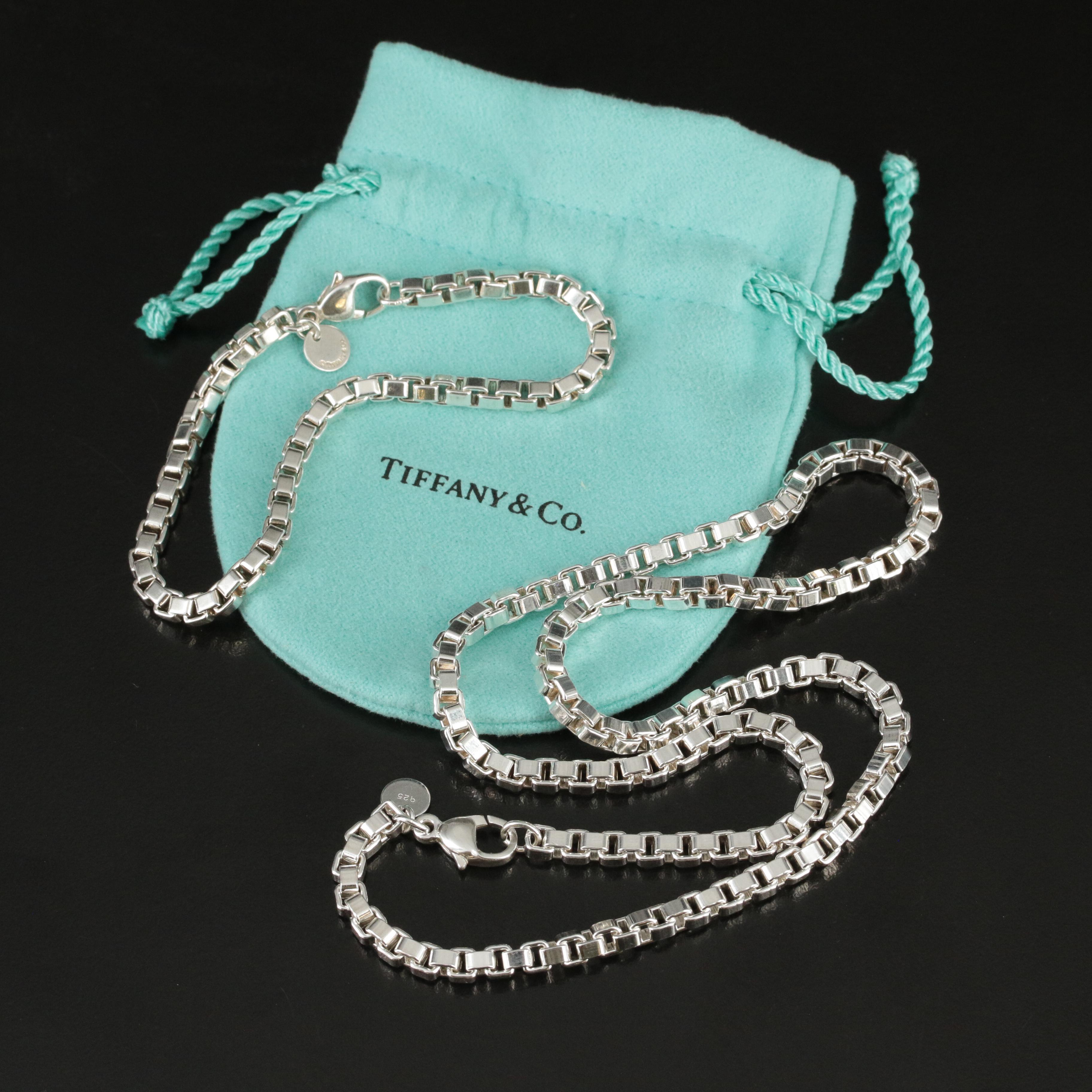 Tiffany & Co. Venetian Link Necklace and Bracelet Set | EBTH