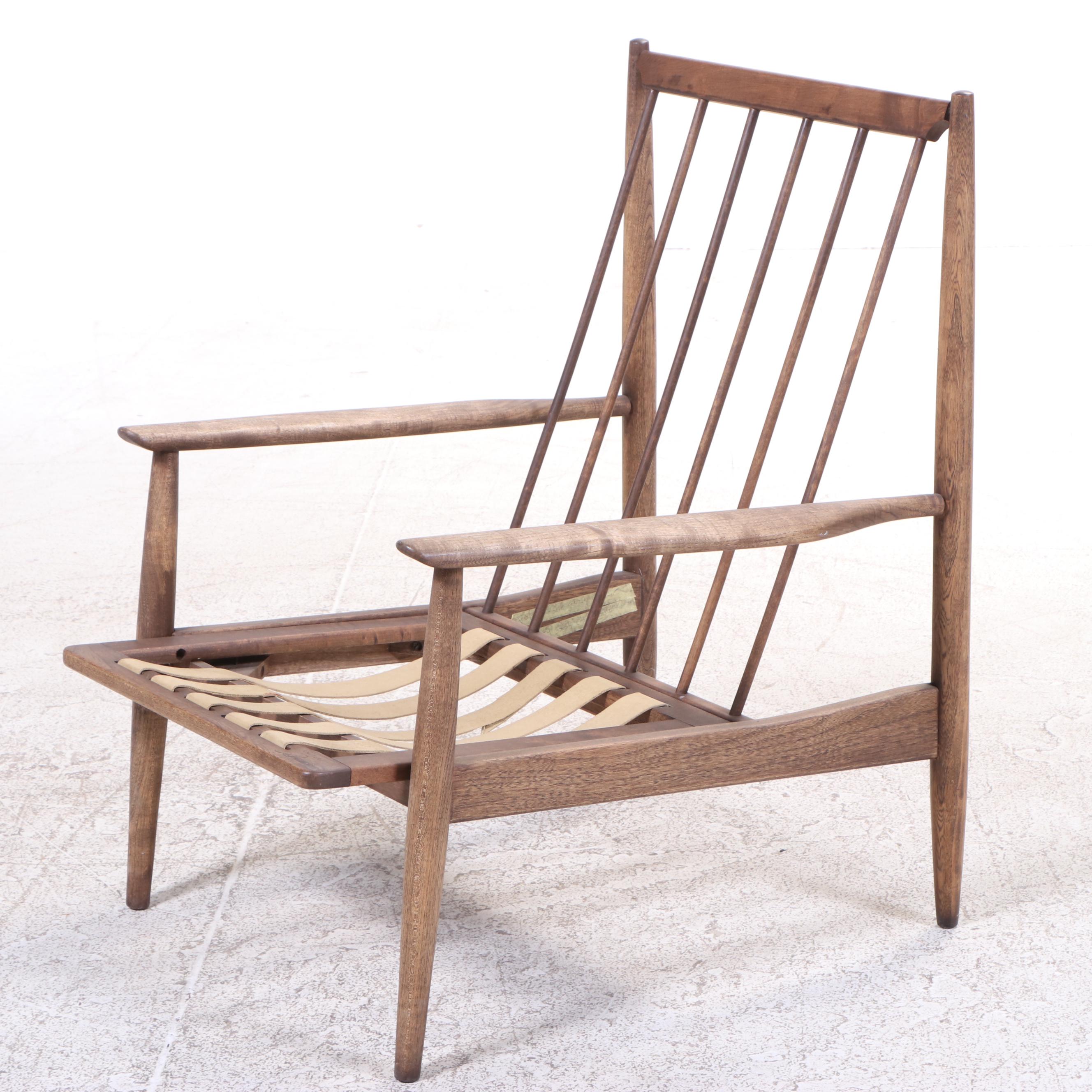 Baumritter Mid Century Modern Ash and Maple Lounge Chair | EBTH