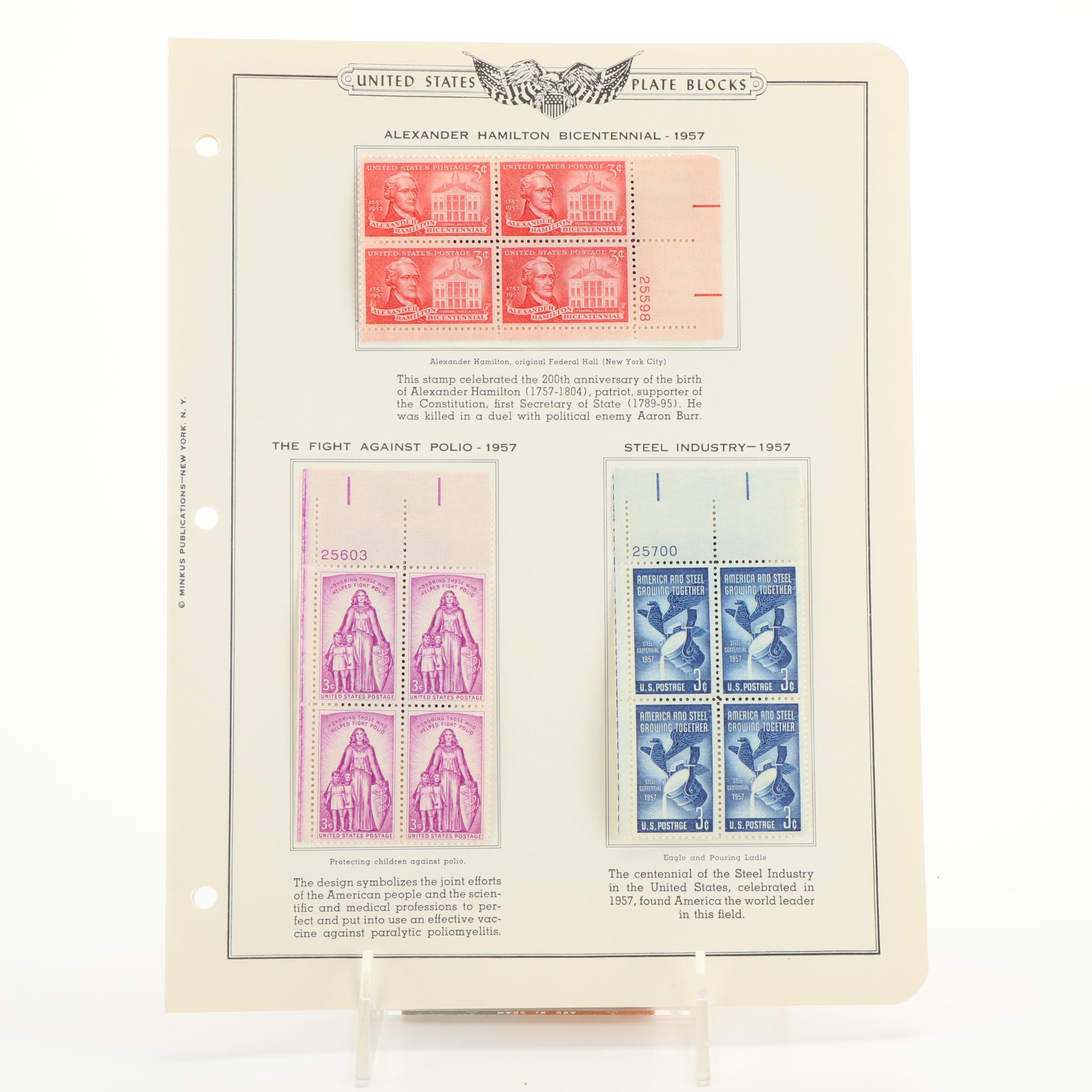 U.S. Postage Stamp Plate Block Collection, 50s and 60s | EBTH