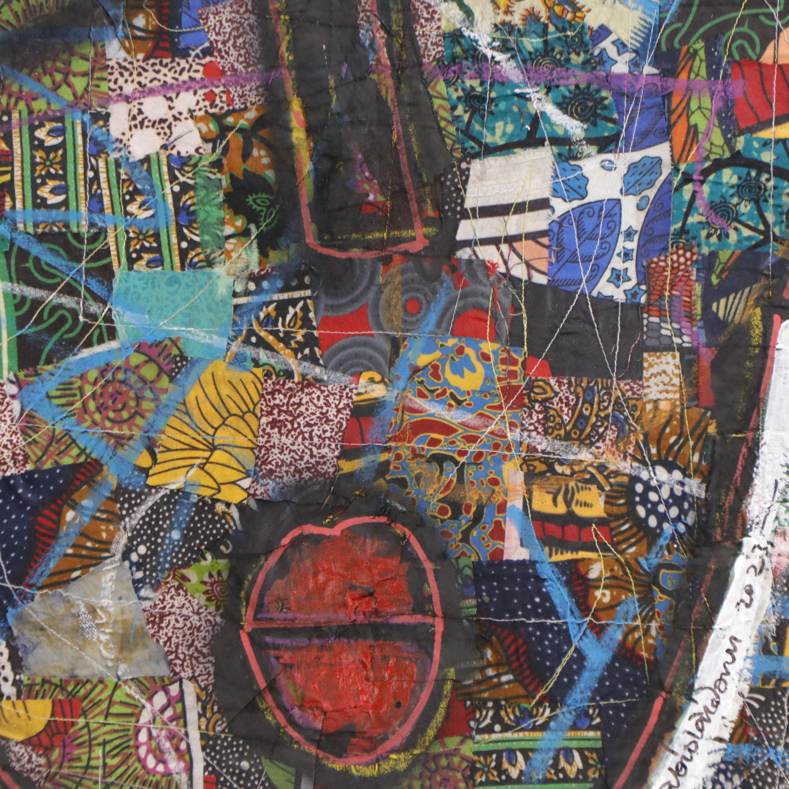 Abiola Idowu Figurative Mixed Media Painting "Blunt in Truth," 2023 | EBTH