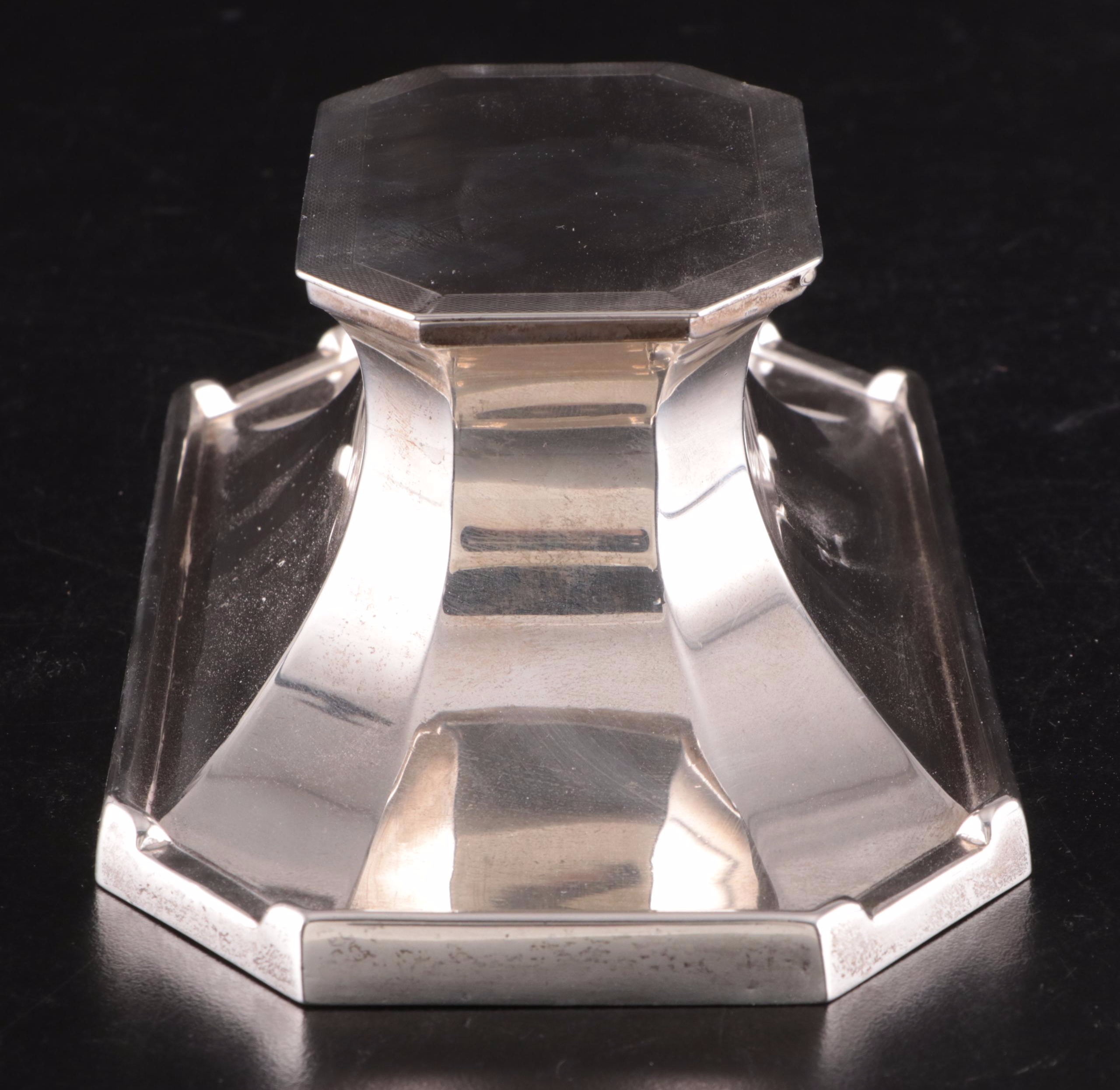 Mappin & Webb Sterling Silver Double Inkwell, 1931 | EBTH