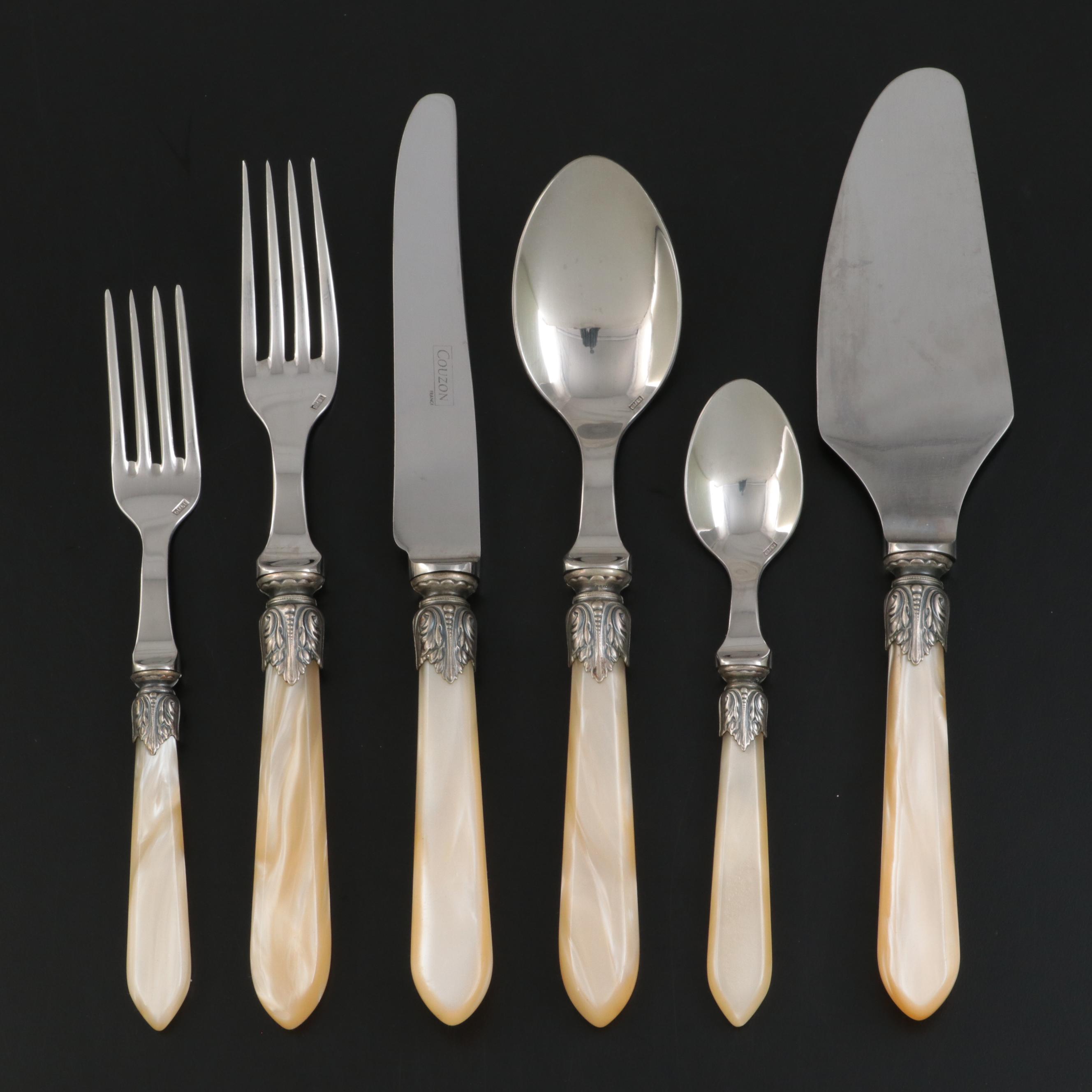Jean Couzon "Galaxy-Pearl" Stainless Steel Flatware | EBTH