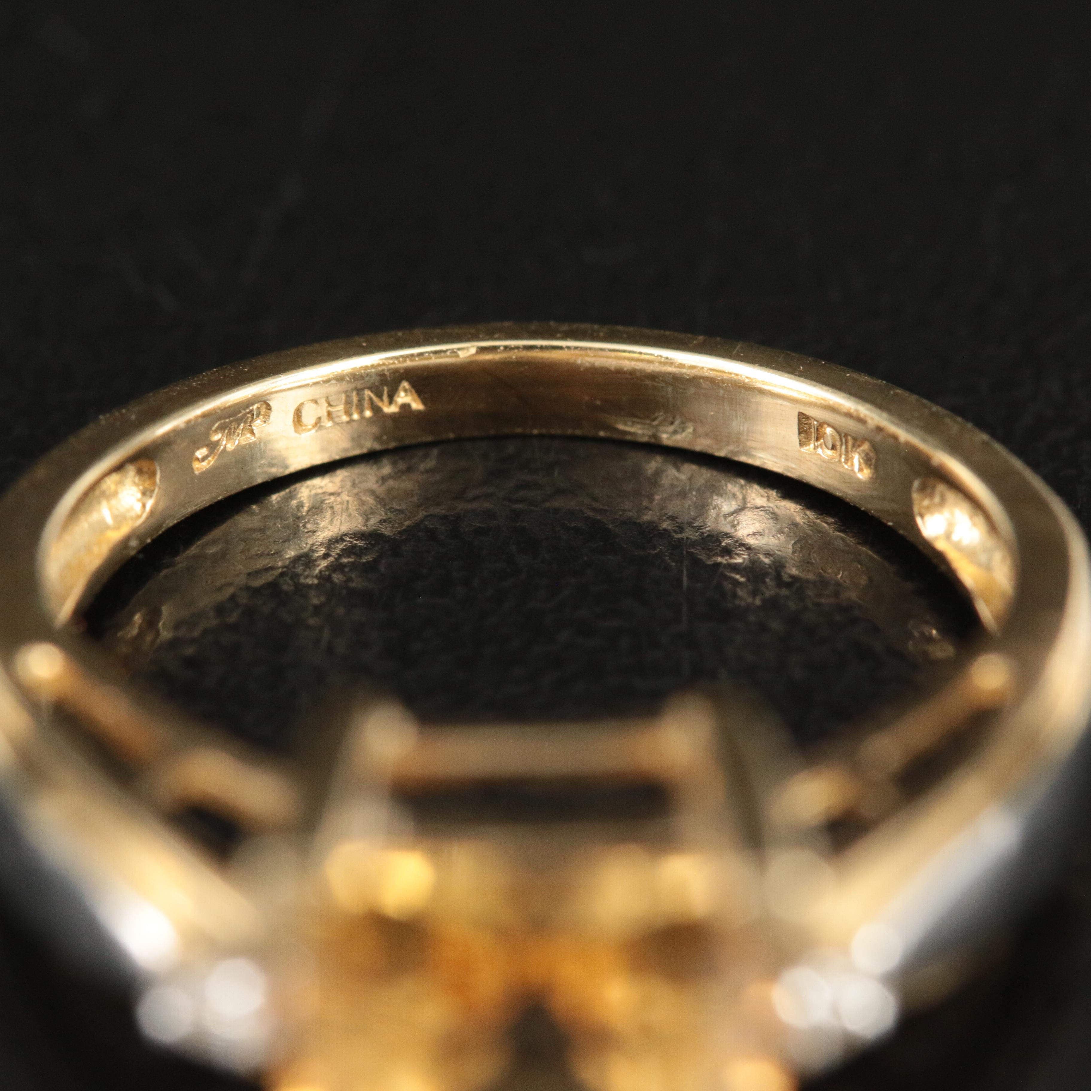 10K Citrine and Diamond Ring | EBTH