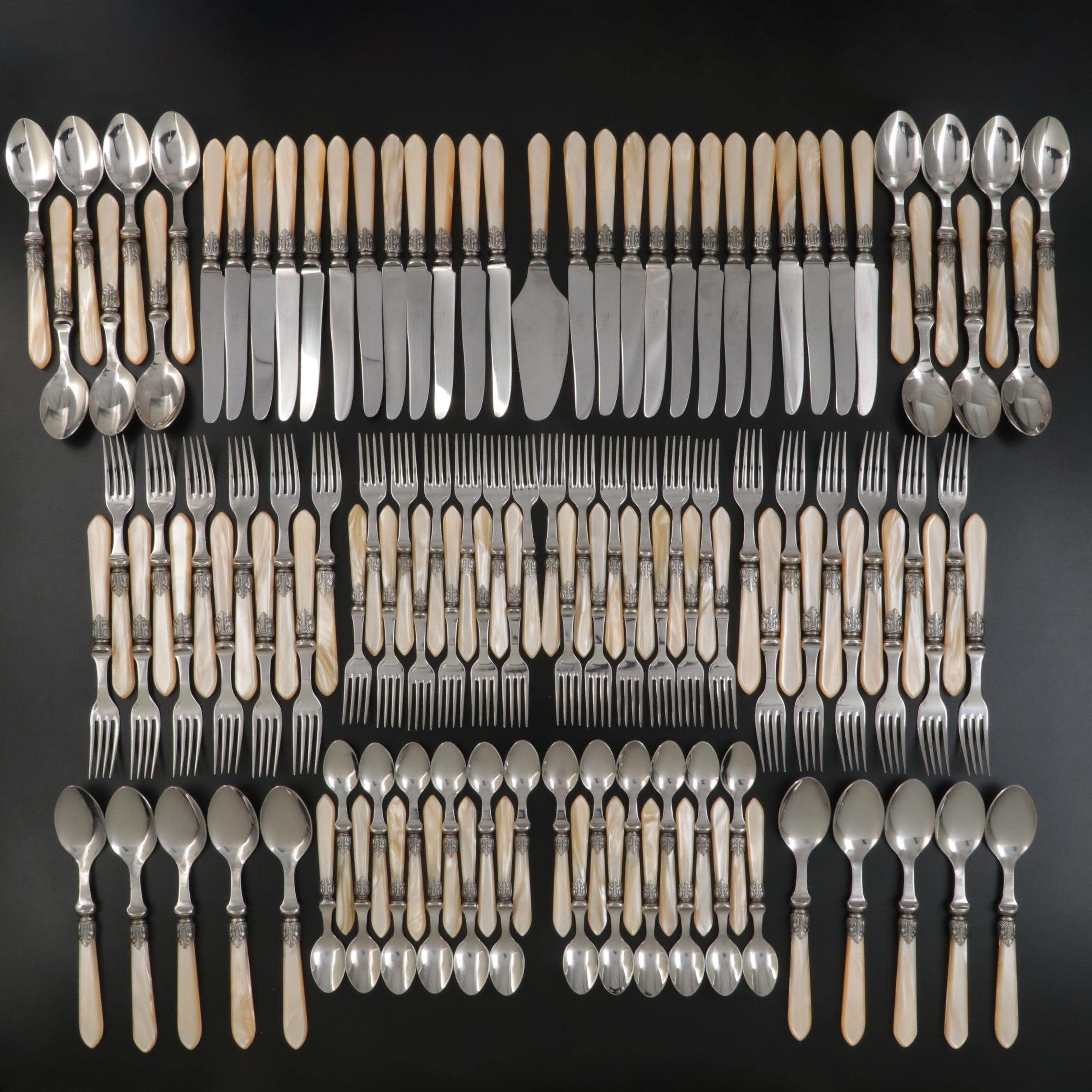 Jean Couzon "Galaxy-Pearl" Stainless Steel Flatware | EBTH