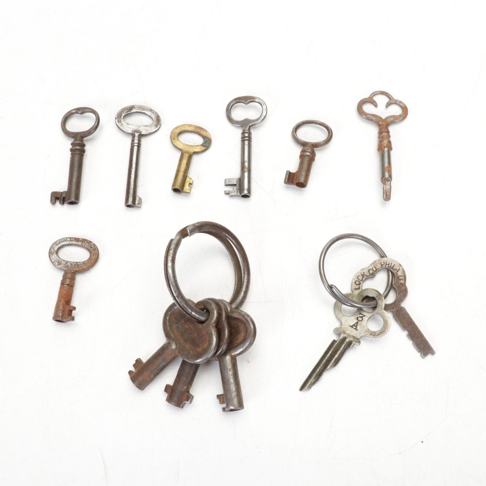 Box of Keys Includes Skeleton, Barrel, Cabinet, Luggage and Jewelry Box ...