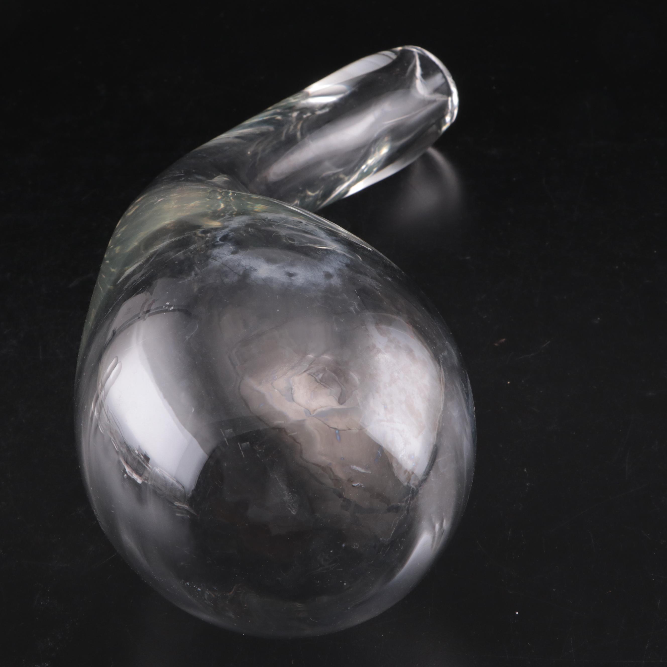 Handblown Clear Art Glass Vases, Bowls, Jar, and Phallus | EBTH