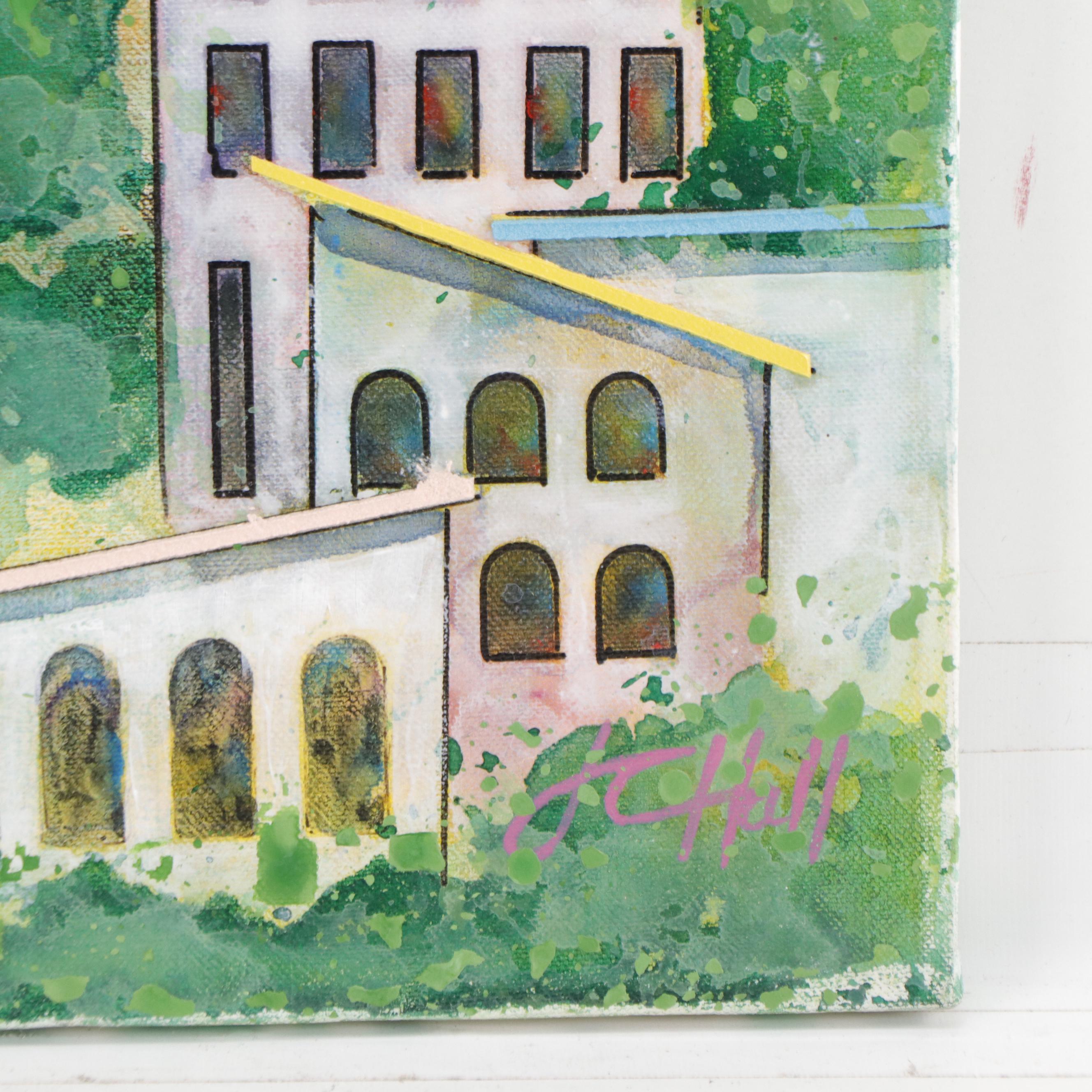 J. C. Hall Acrylic Painting of High Altitude Residential Landscape | EBTH