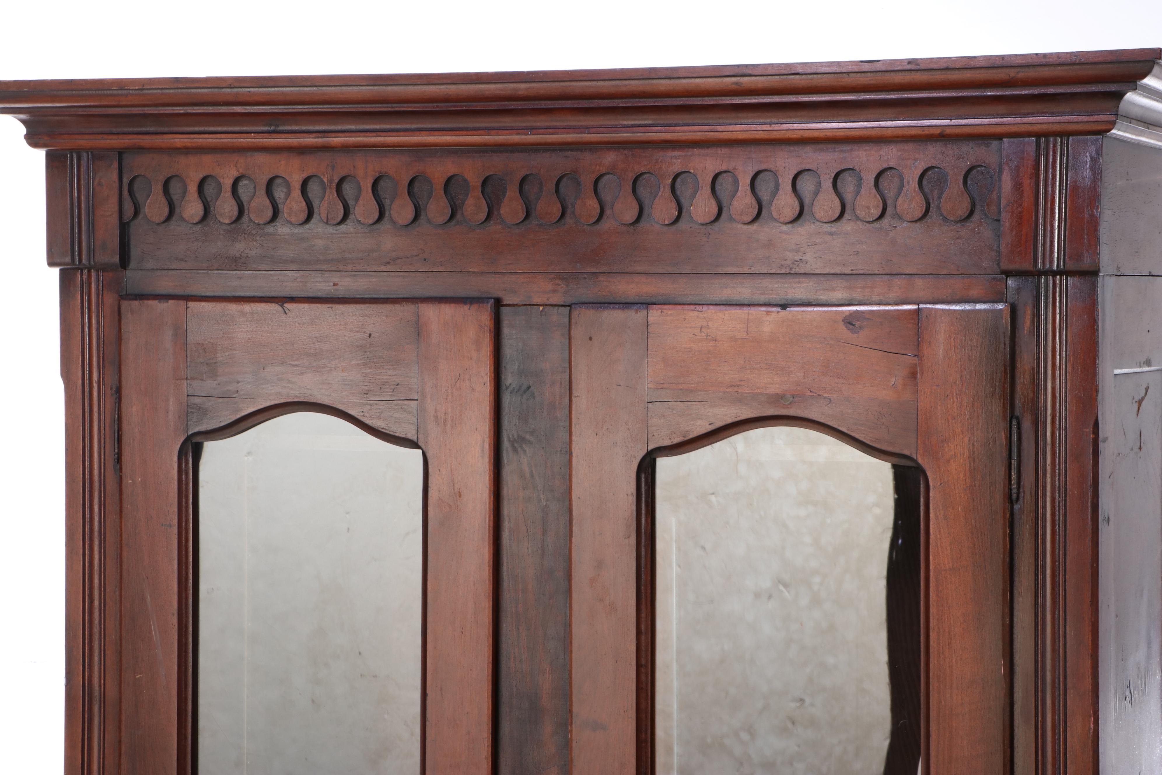 Victorian Walnut-Stained Poplar Knockdown Wardrobe, Late 19th C | EBTH