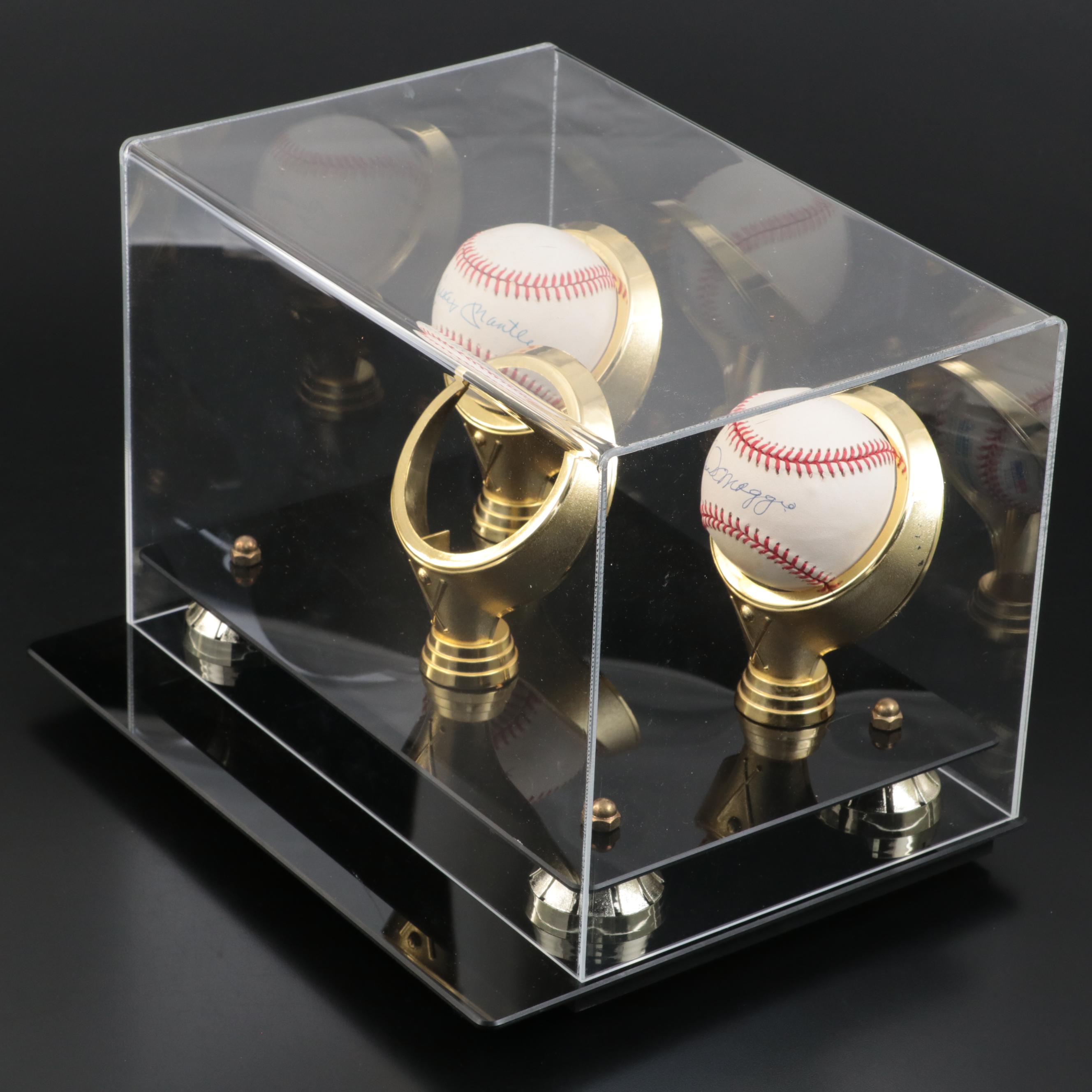 Mickey Mantle and Joe DiMaggio Signed Rawlings Official Baseballs with ...