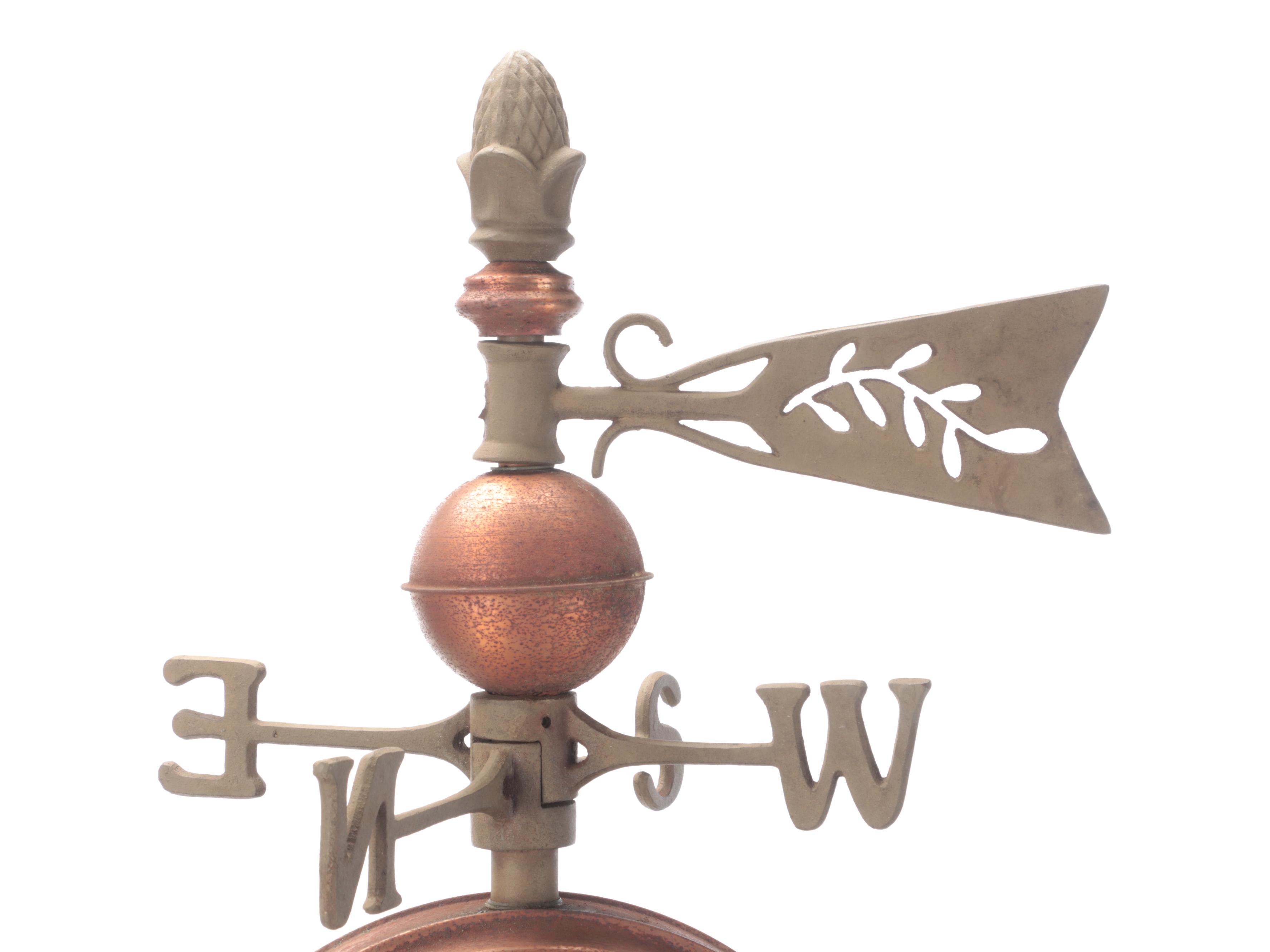 Outdoor Double Sided Metal Weather Vane Clock | EBTH