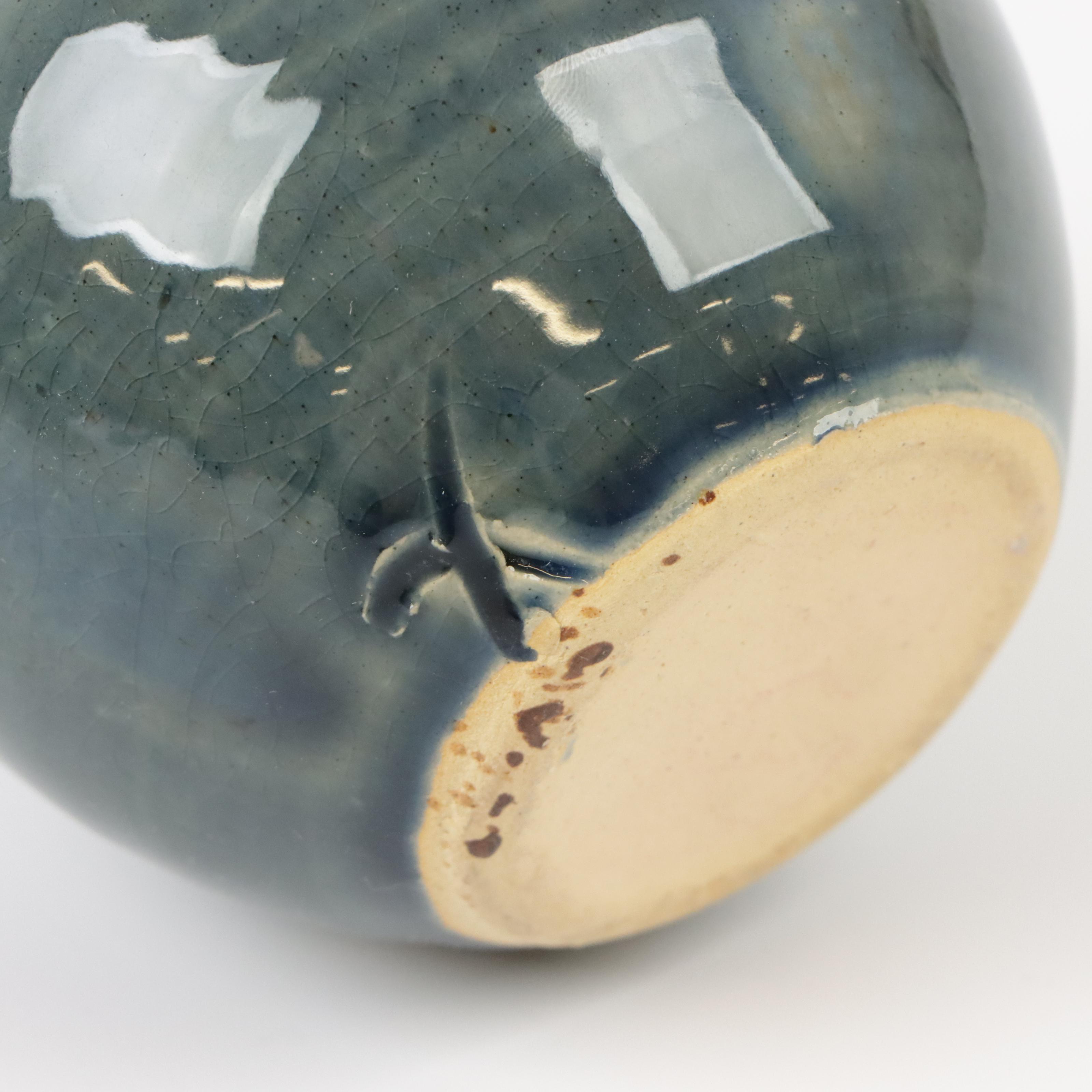 Signed Tom Turner Glazed Ceramic Vase with Other Signed Ceramic Pieces ...