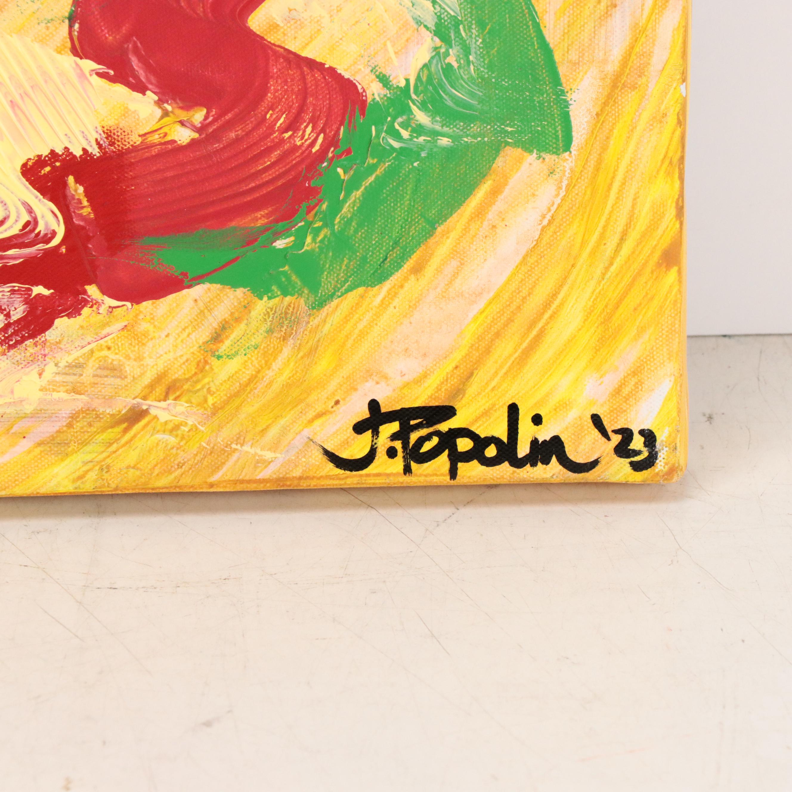 J. Popolin Abstract Acrylic Painting "Fall Into Winter," 2023 | EBTH