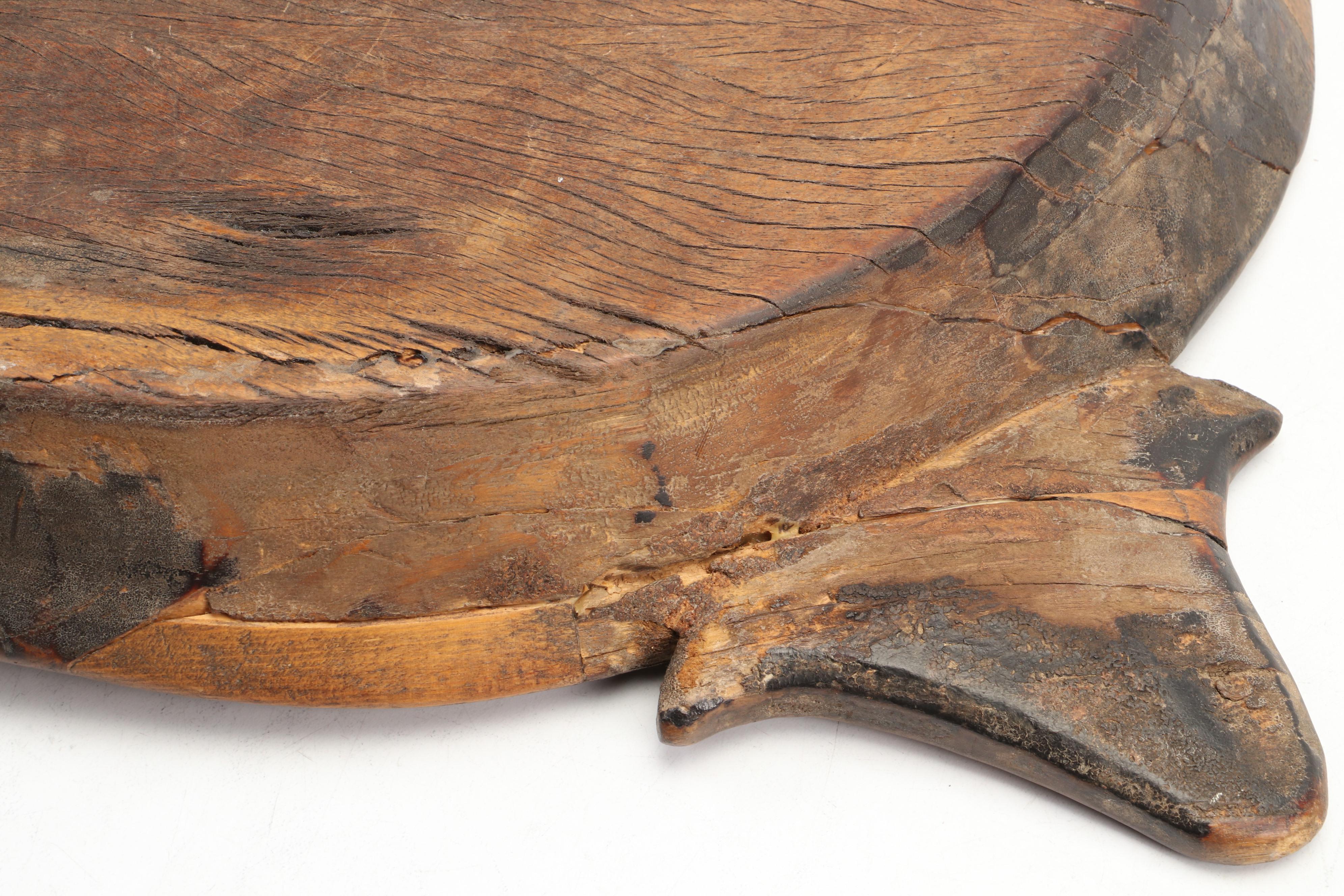 Large Hand-Hewn Handled Wood Parat Tray, 19th Century | EBTH