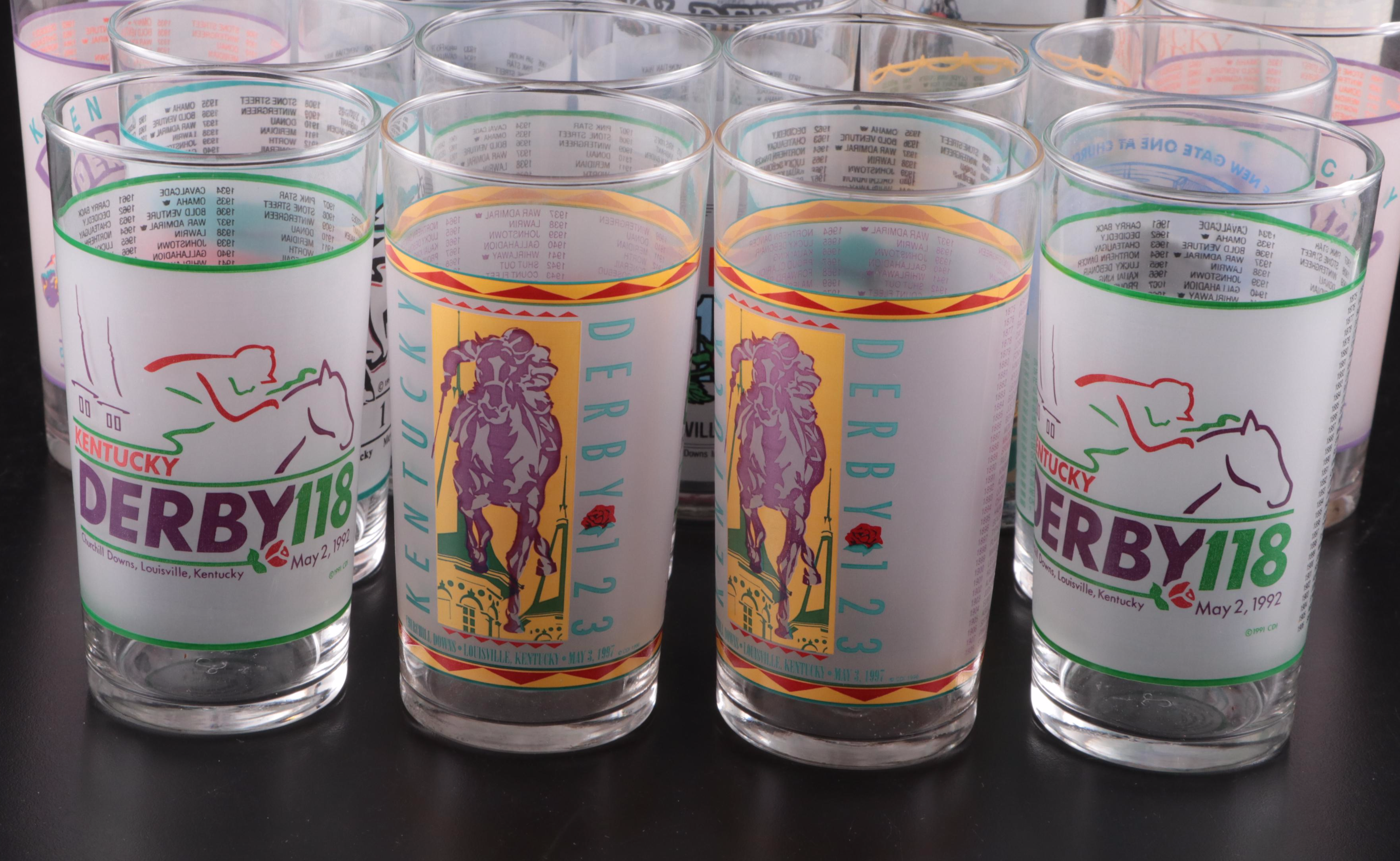 Libbey Commemorative Kentucky Derby Glasses, 1976-2000 | EBTH