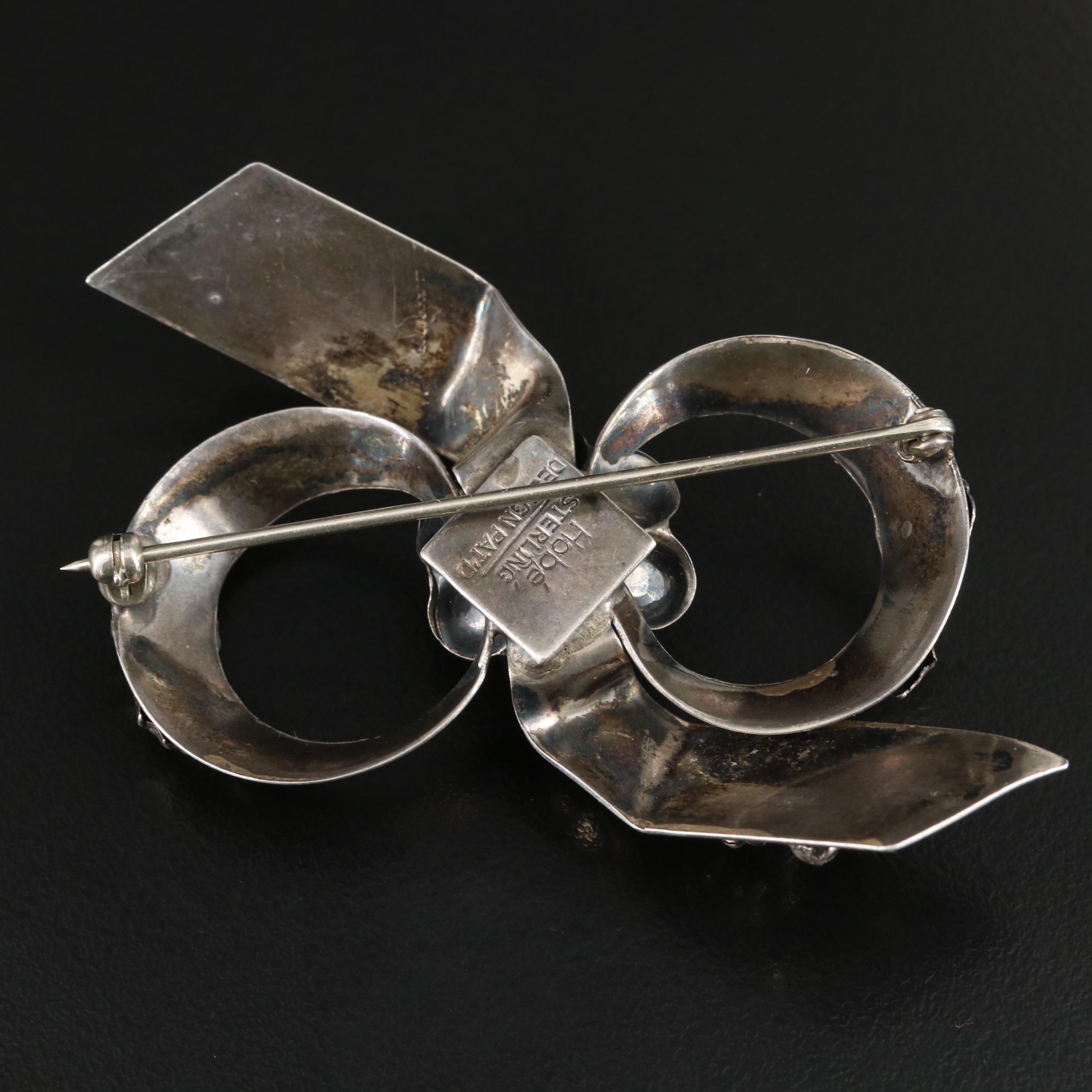 Vintage Hobé Sterling Bow Brooch | EBTH