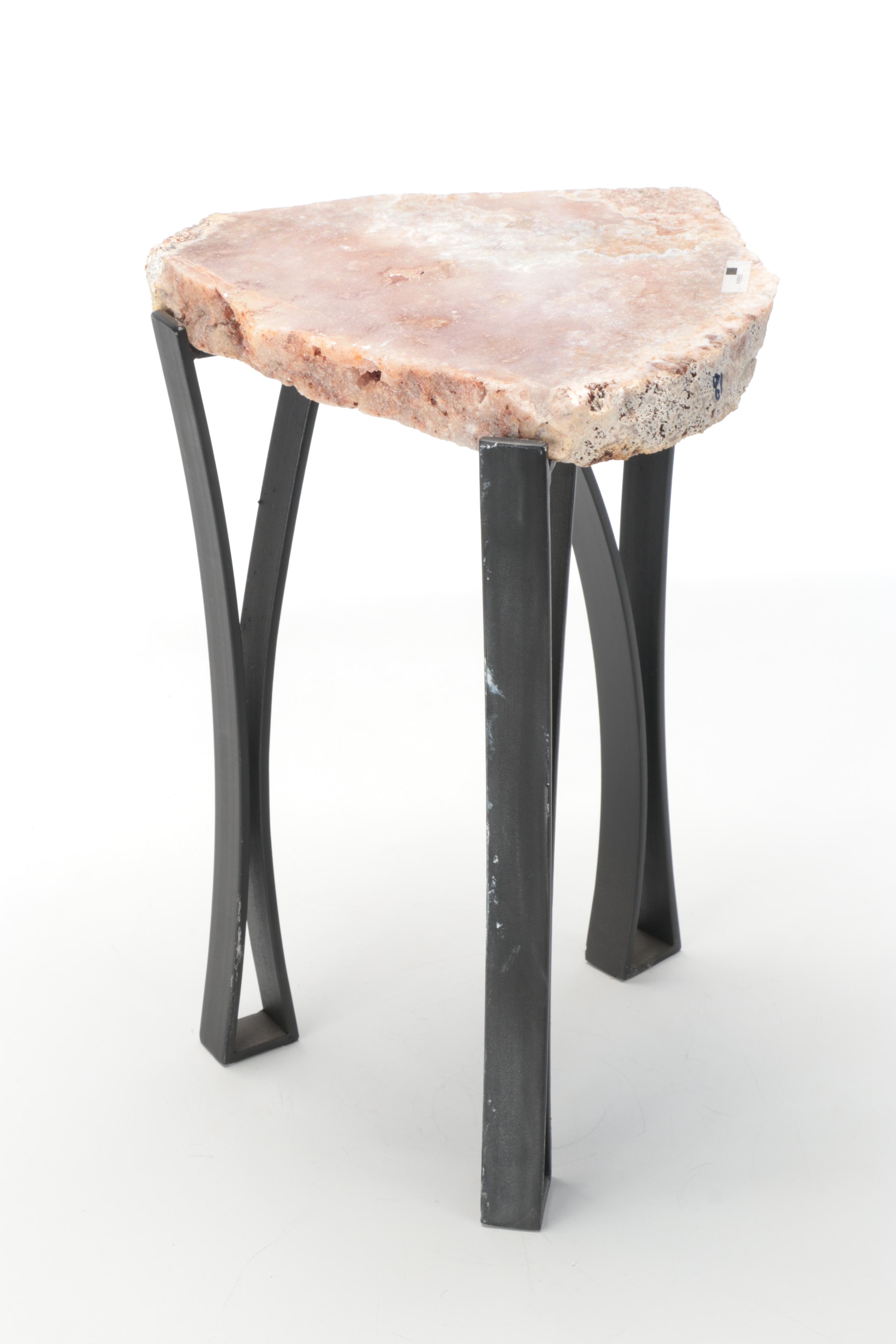 Stone Slab Top Side Table | EBTH