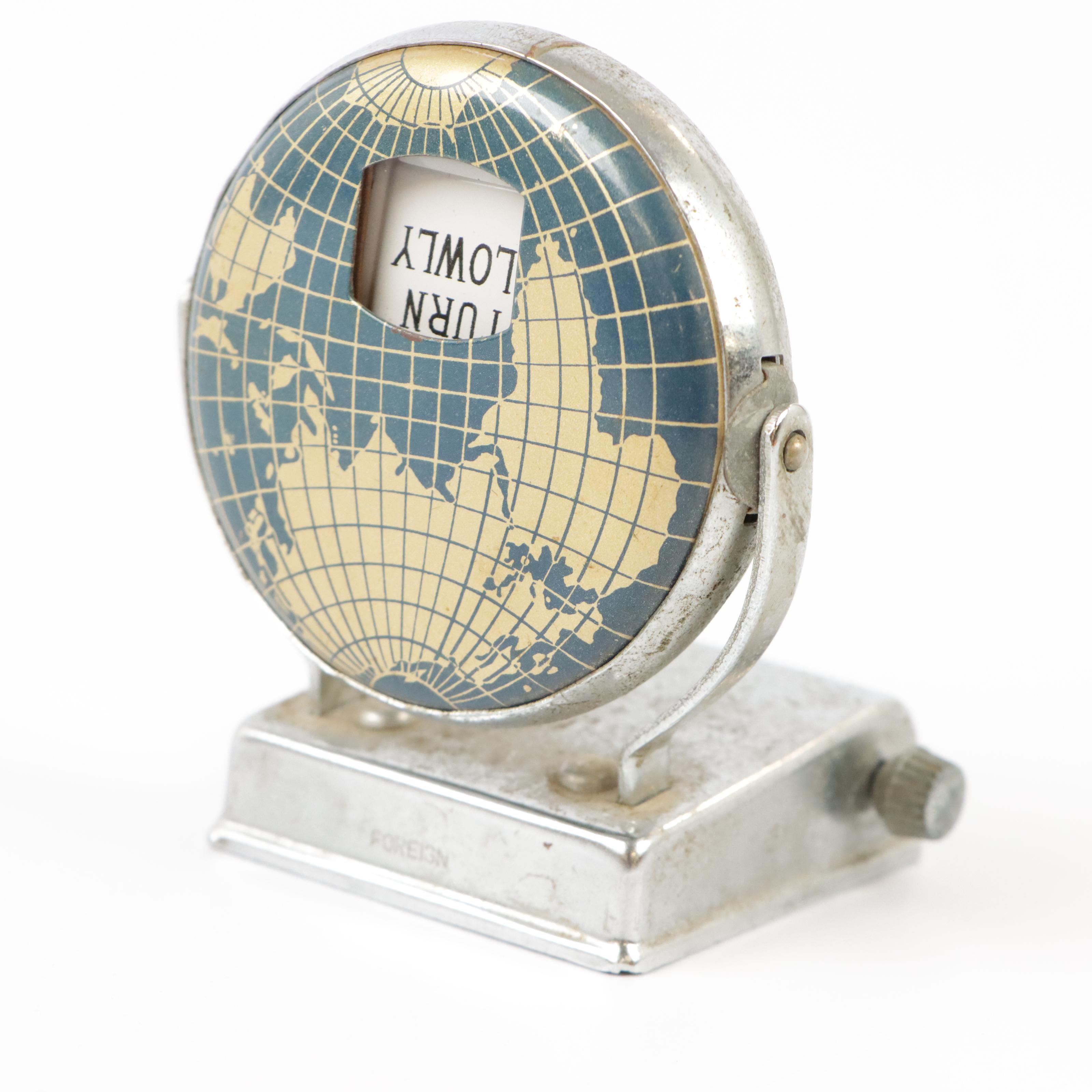 Gorham Silver Plate Flask, 1885 and a Perpetual Flip Globe Desk ...