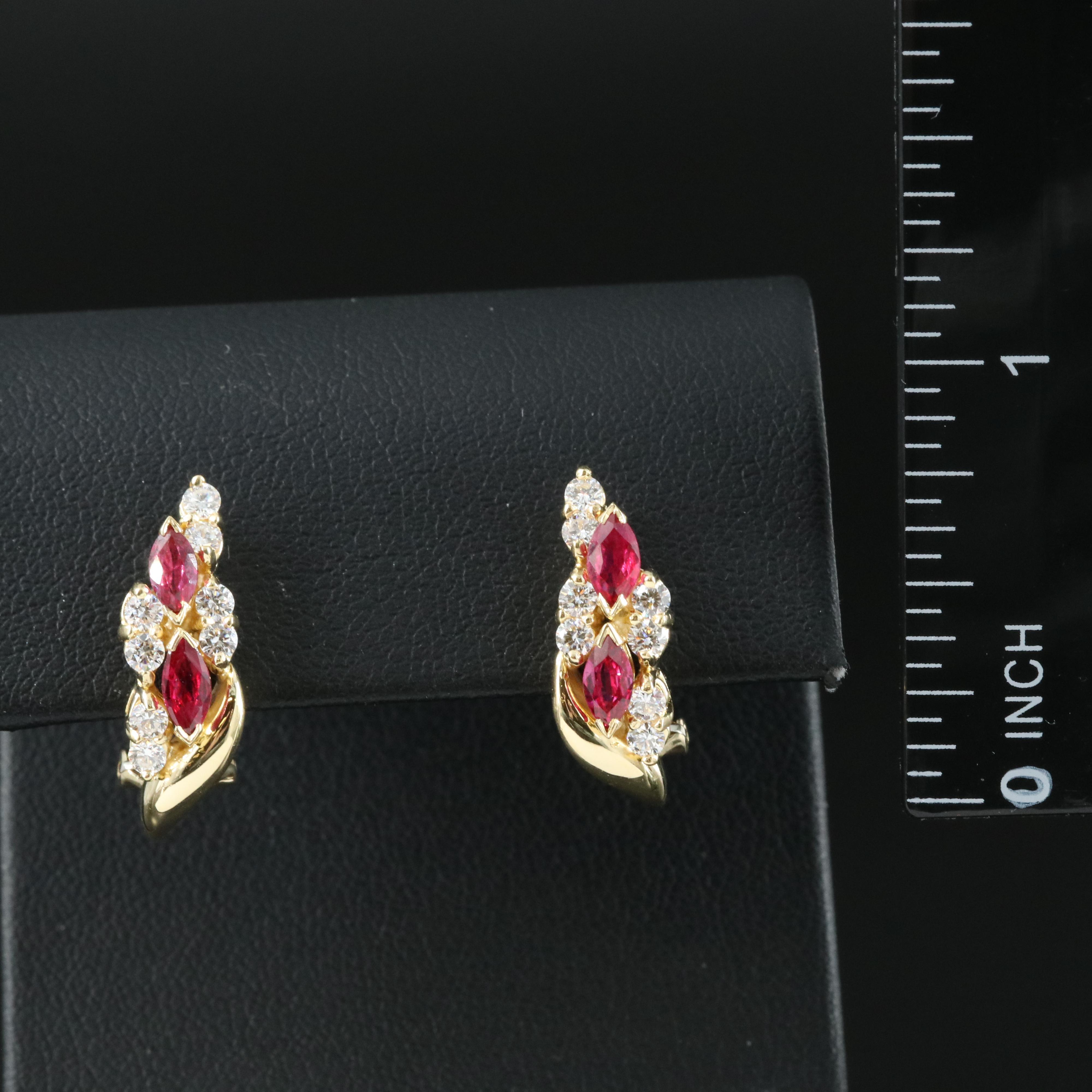 Damiani 18K Ruby and Diamond Earrings | EBTH