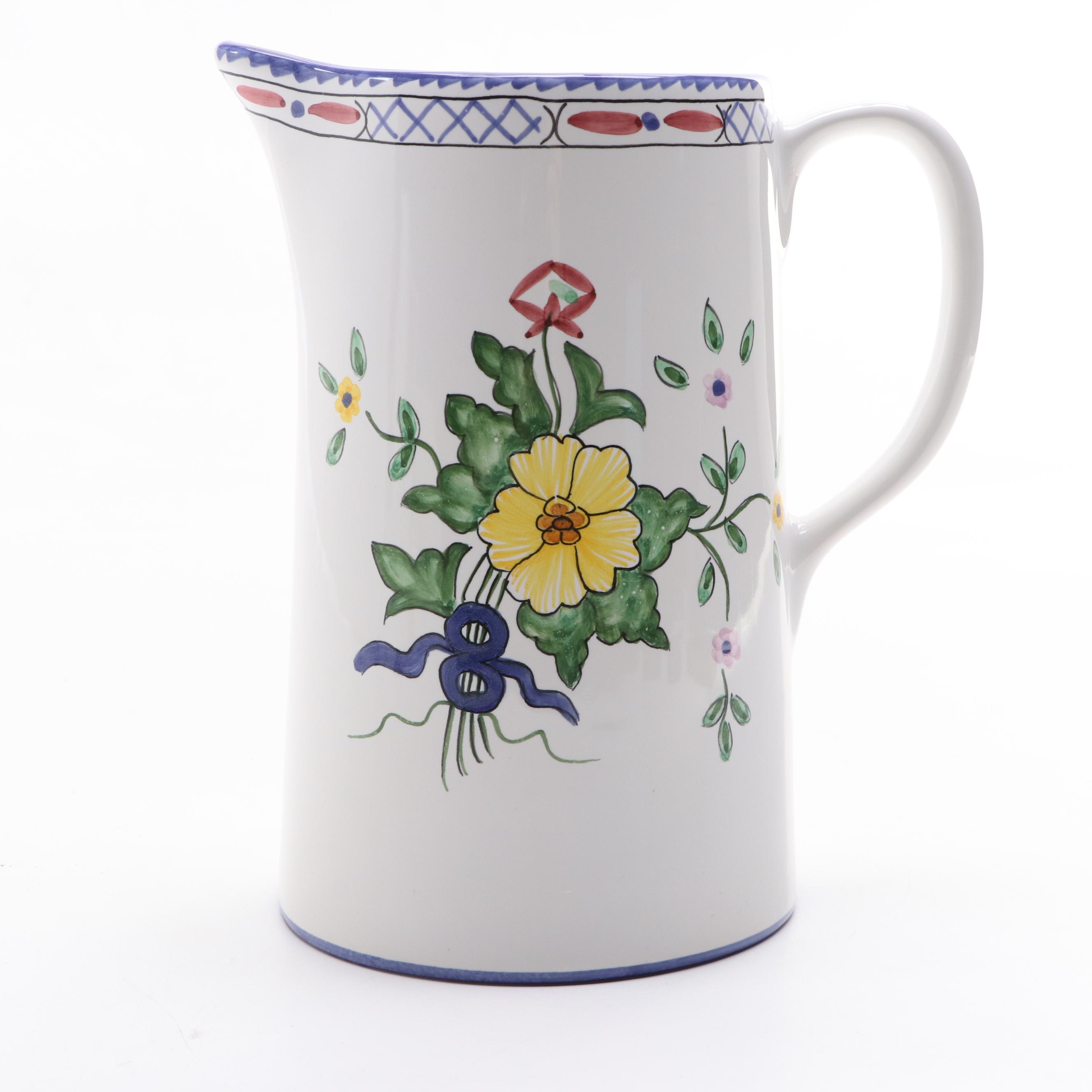 Tiffany & Co. "Lisbon" Portuguese Ceramic Pitcher, Late 20th Century | EBTH