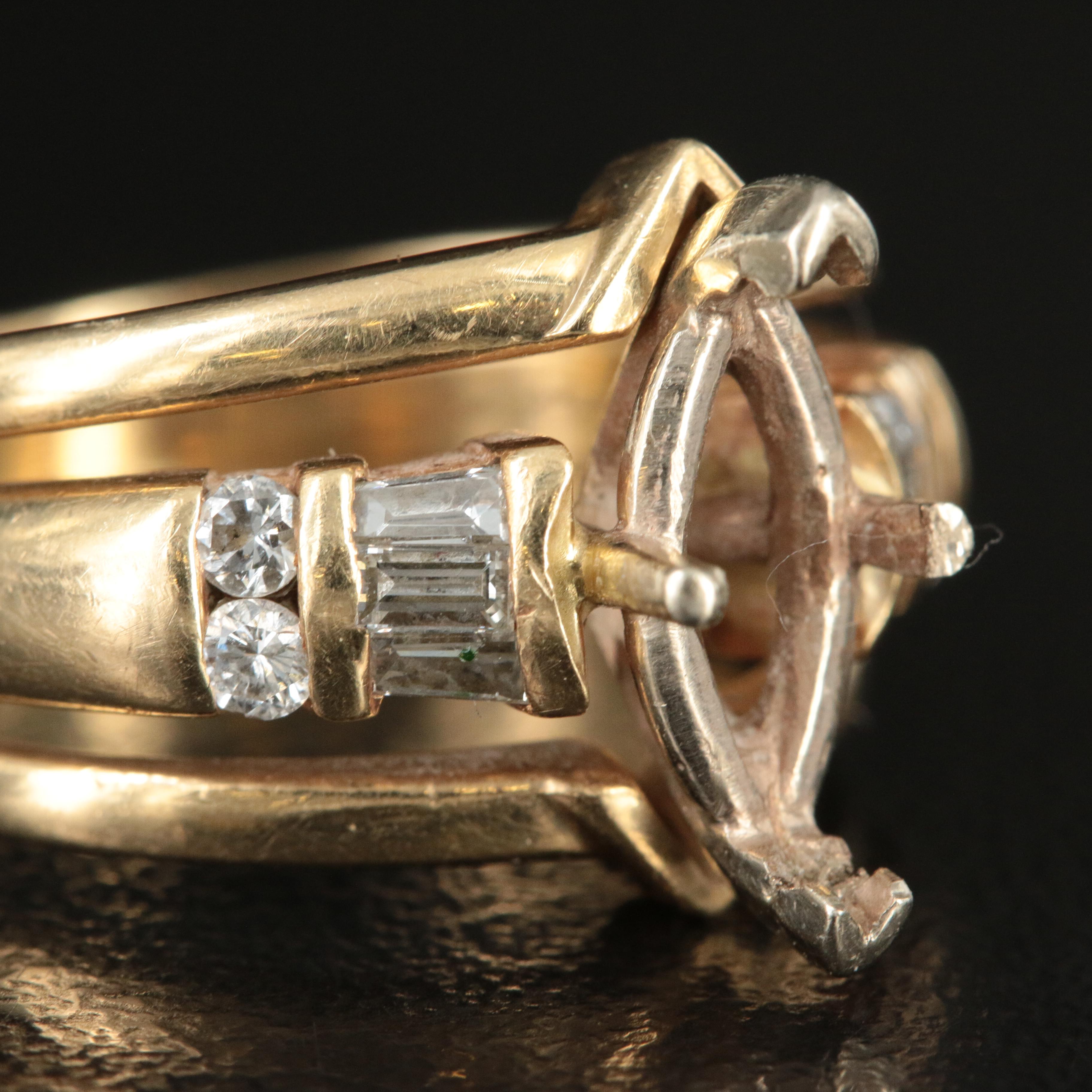 10K and 14K Scrap Rings Including Sapphire and Diamonds | EBTH