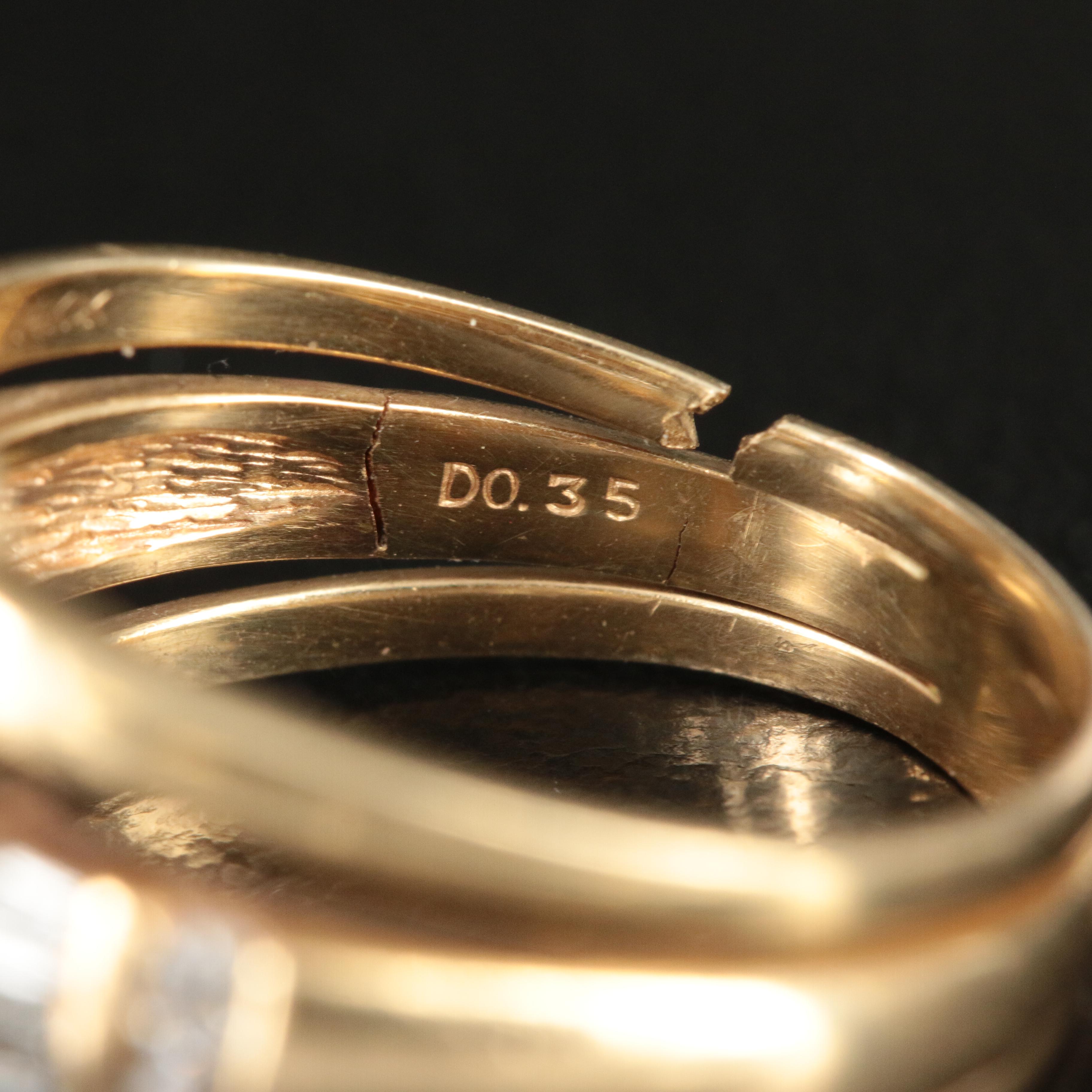 10K and 14K Scrap Rings Including Sapphire and Diamonds | EBTH