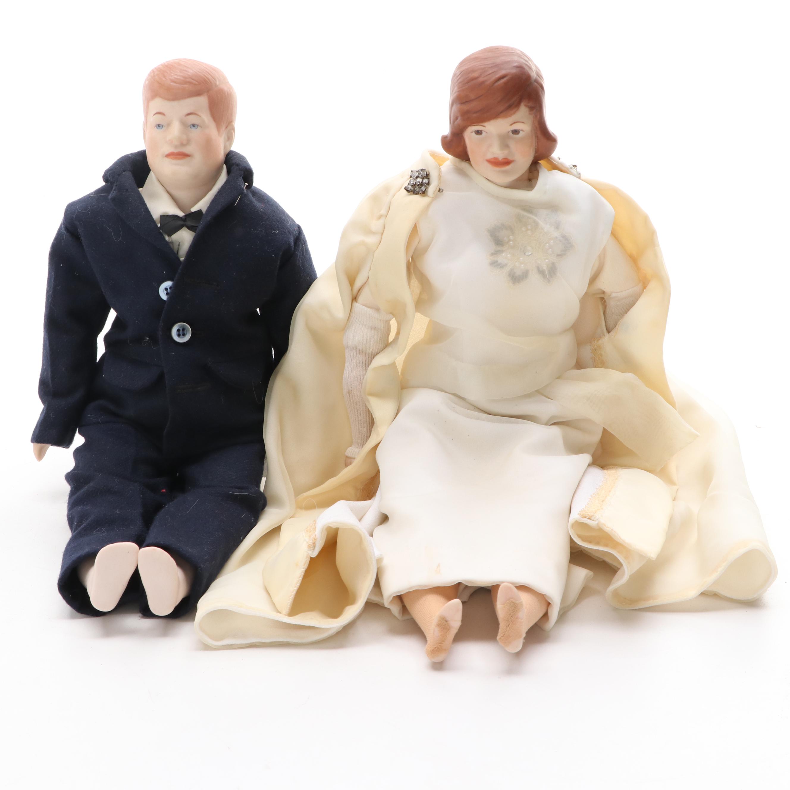 Mattie Bell Porcelain Dolls with Other Sleepy Eyes Vinyl Doll, Mid-20th ...