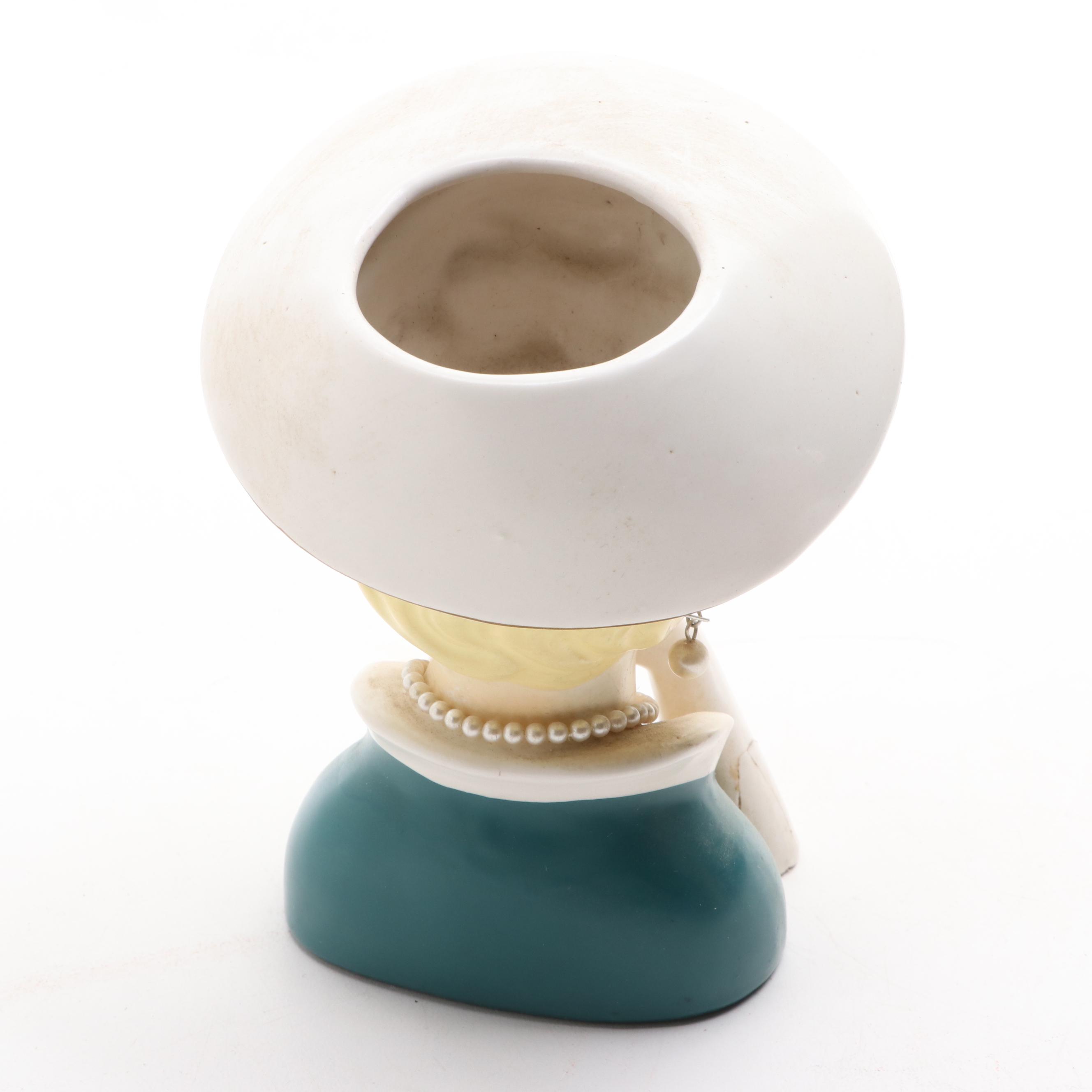 Rubens, Napco and Lee Wards Ceramic Lady Head Vases, Mid-20th Century ...