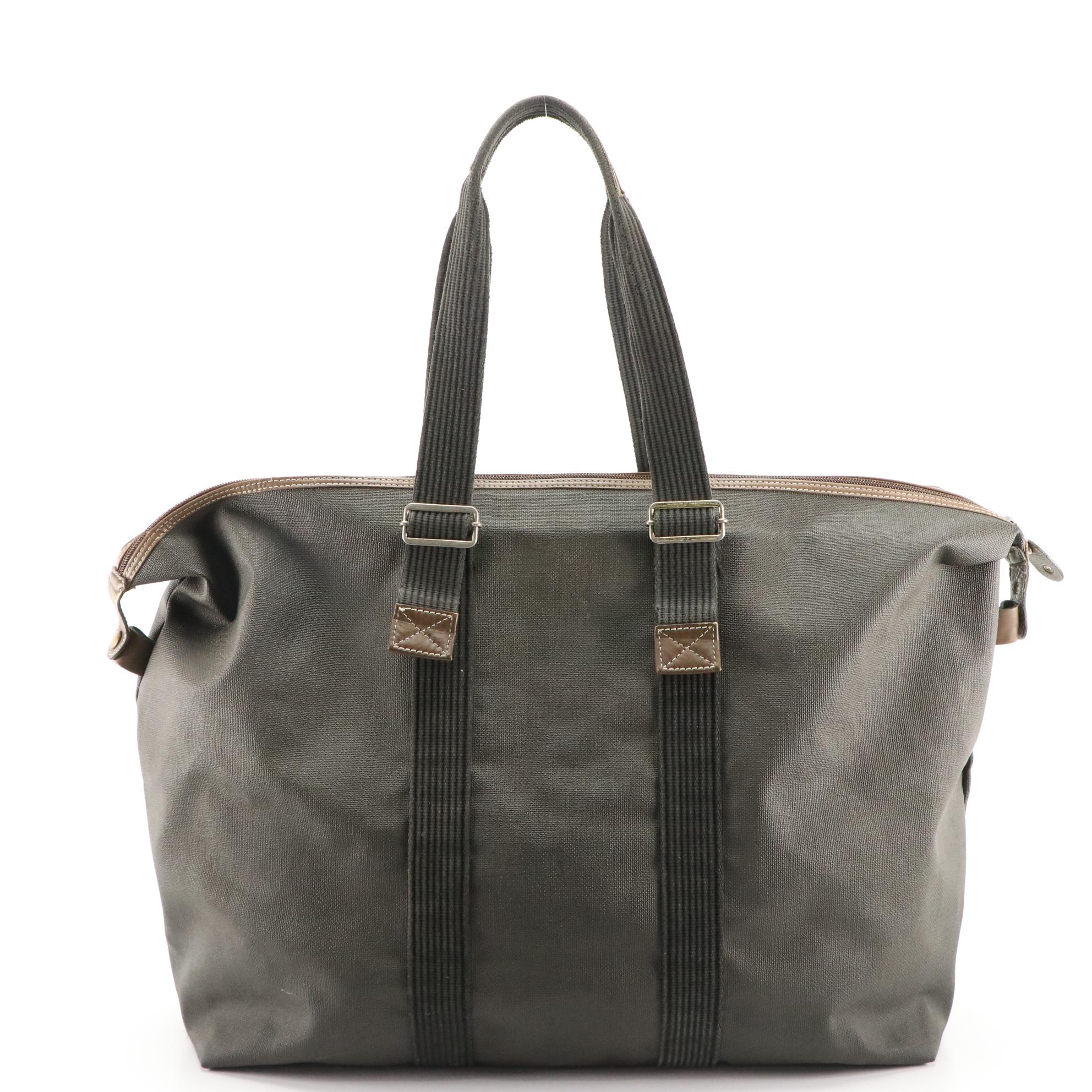 Dunhill 20" Soft Travel Bag in Coated Canvas with Leather Trim | EBTH