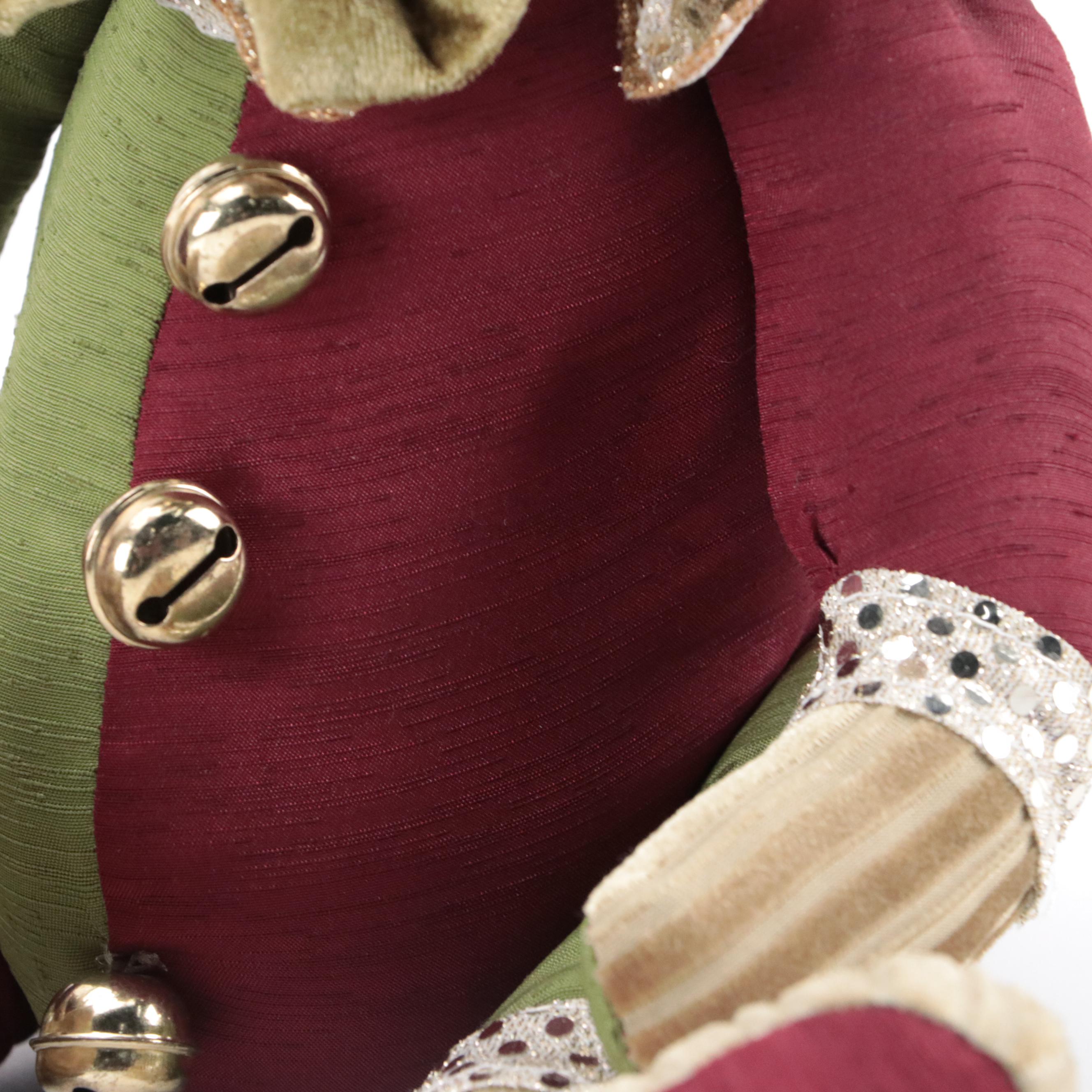 Pair of Mark Roberts Collection Handmade Christmas Jester Bears | EBTH