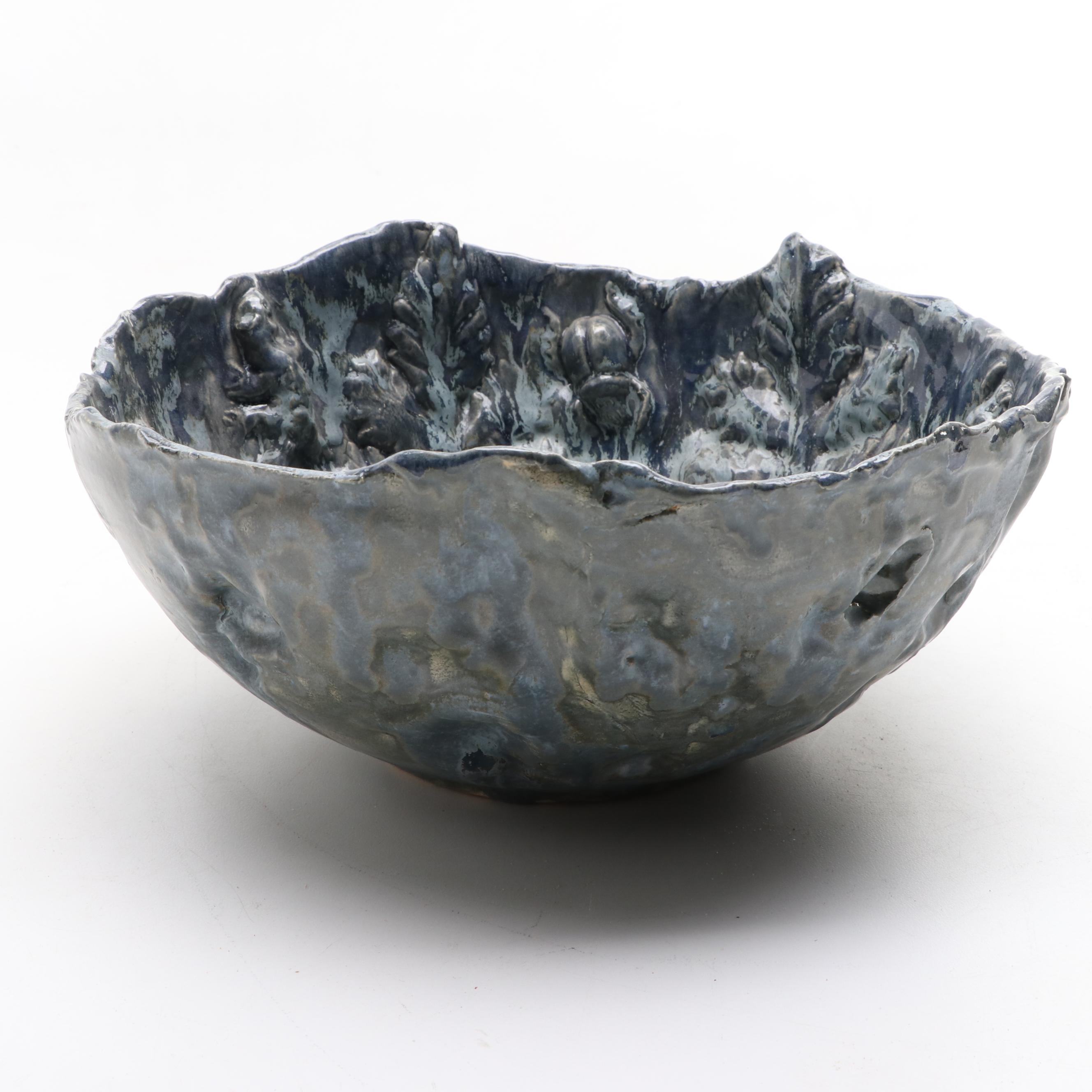 Gary Ross Marbleized Glaze Ceramic Bowl | EBTH