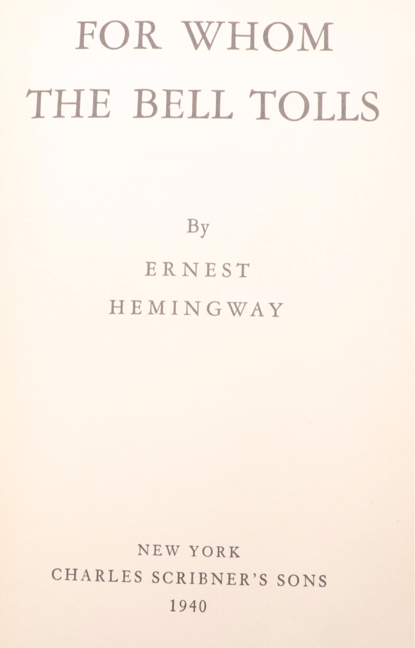 First Edition "For Whom the Bell Tolls" by Ernest Hemingway, 1940 | EBTH
