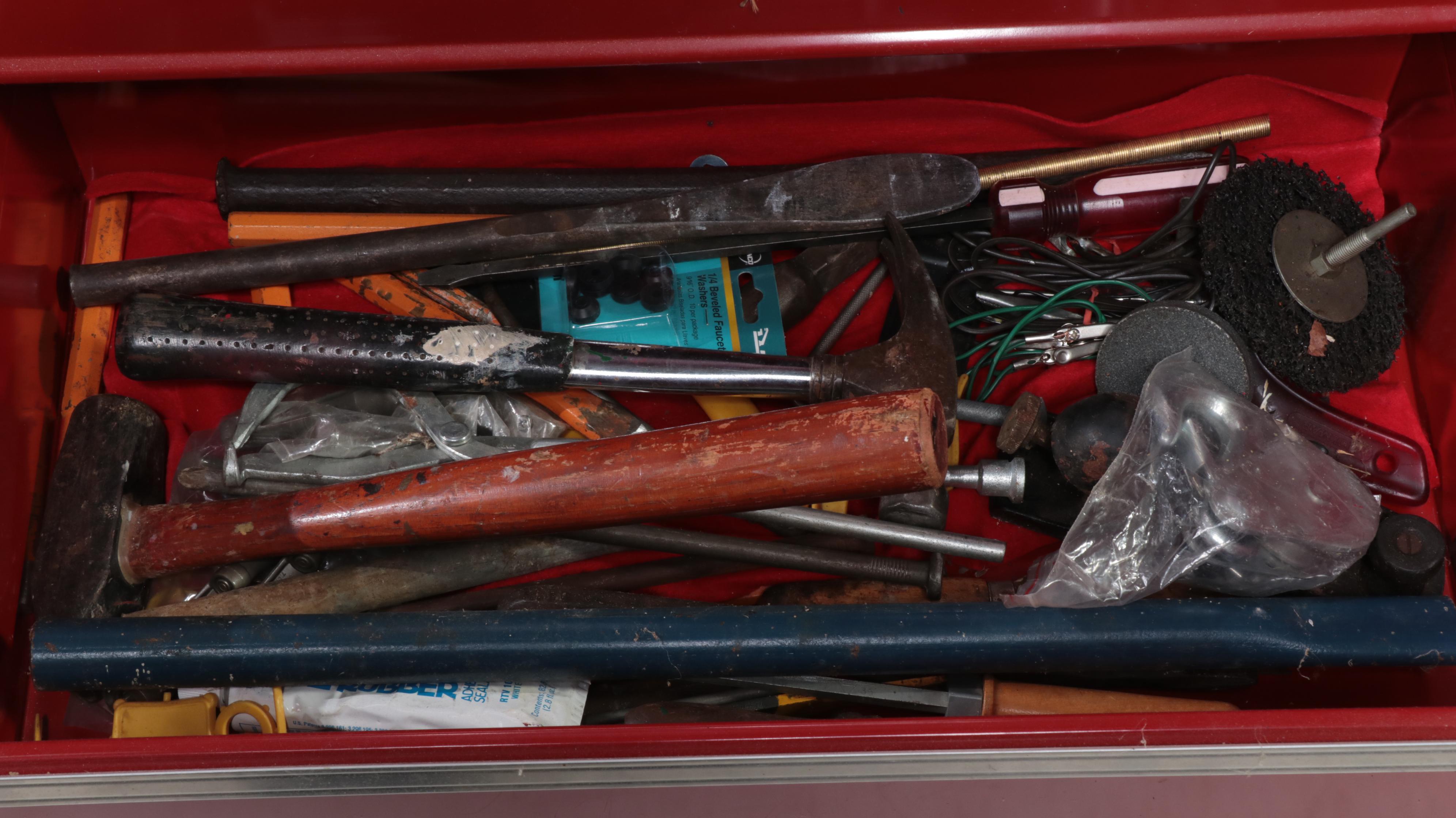 Waterloo Shop Series Enameled Metal Rolling Tool Cabinet With Assorted ...