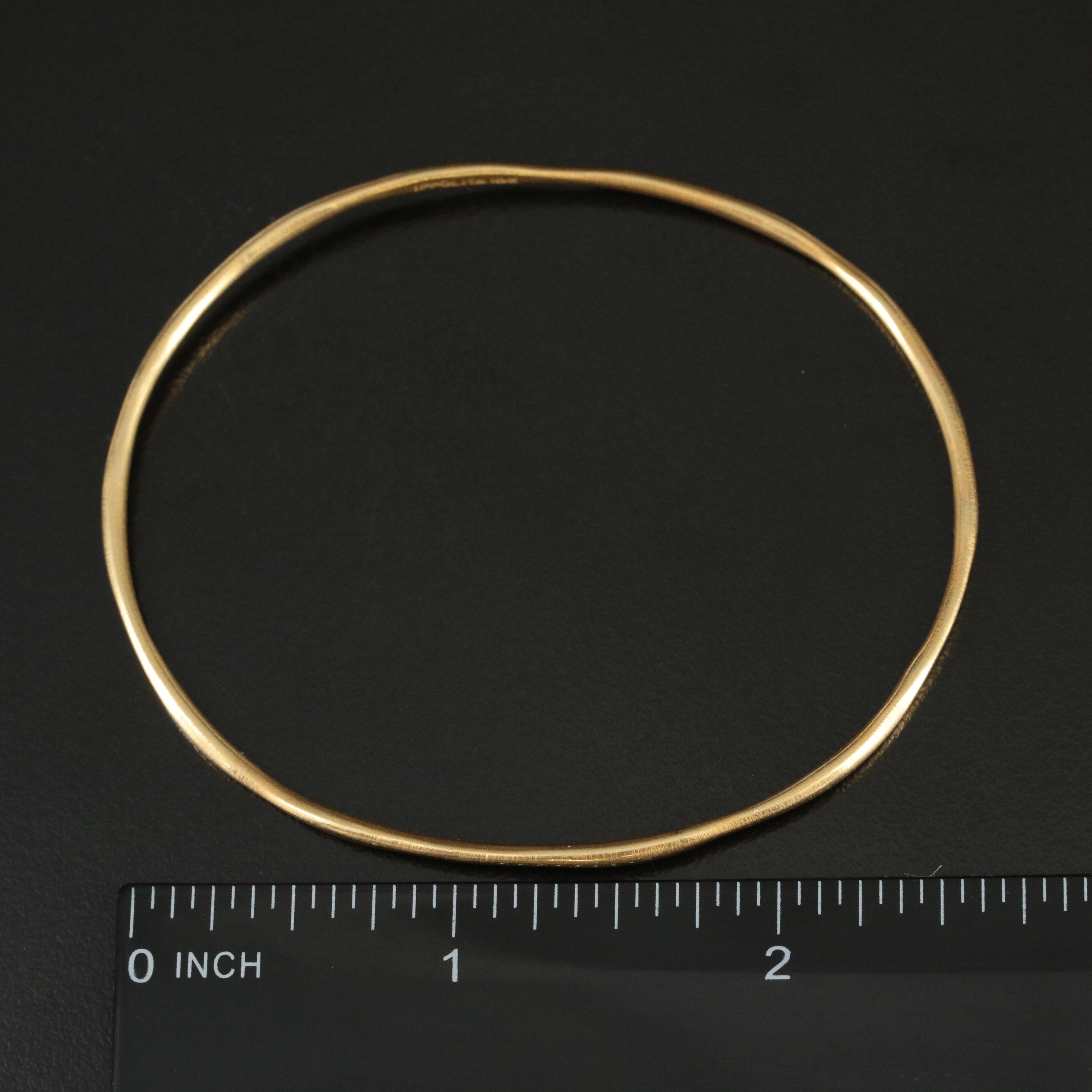 Ippolita "Classico" 18K Thin Hammered Bangle | EBTH