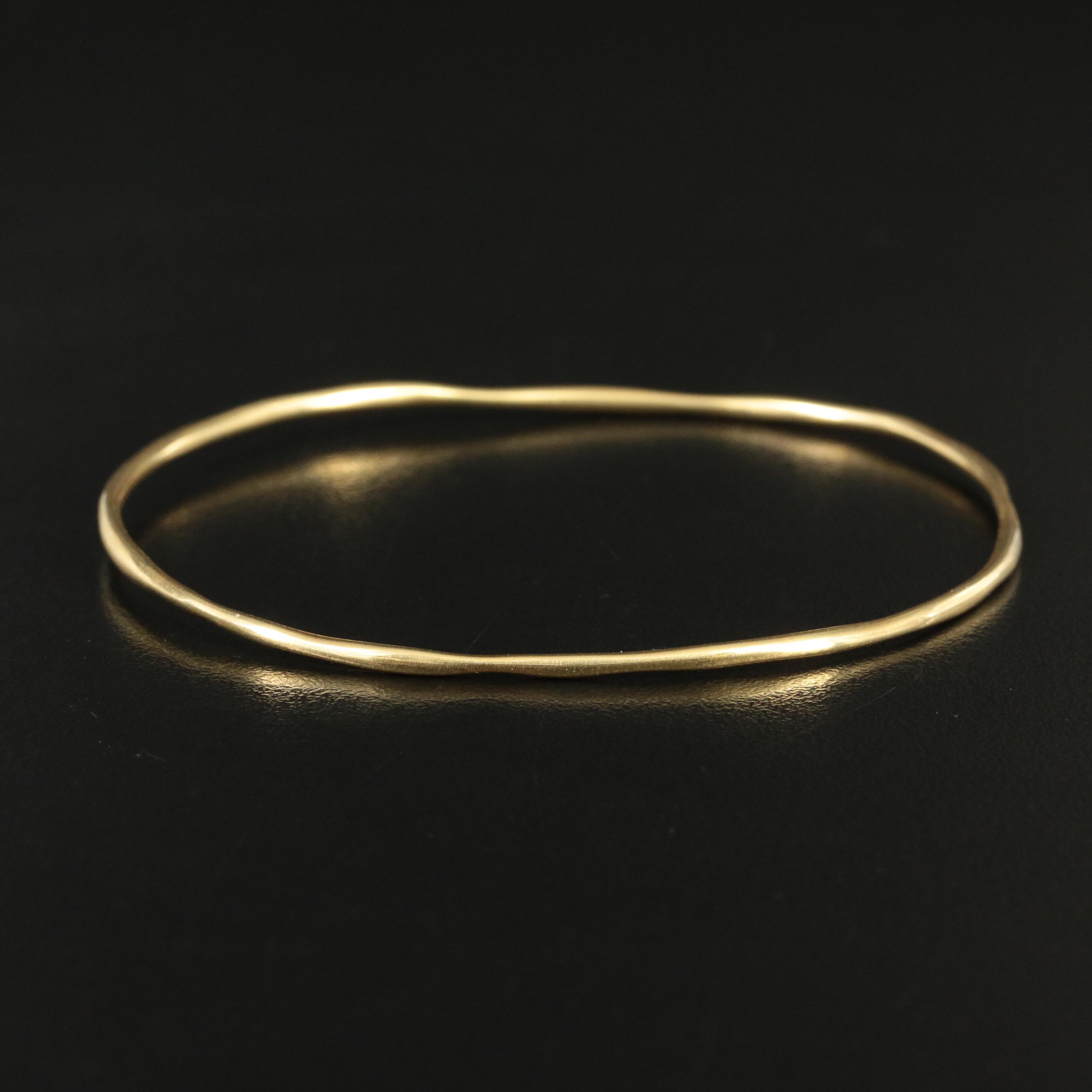 Ippolita "Classico" 18K Thin Hammered Bangle | EBTH