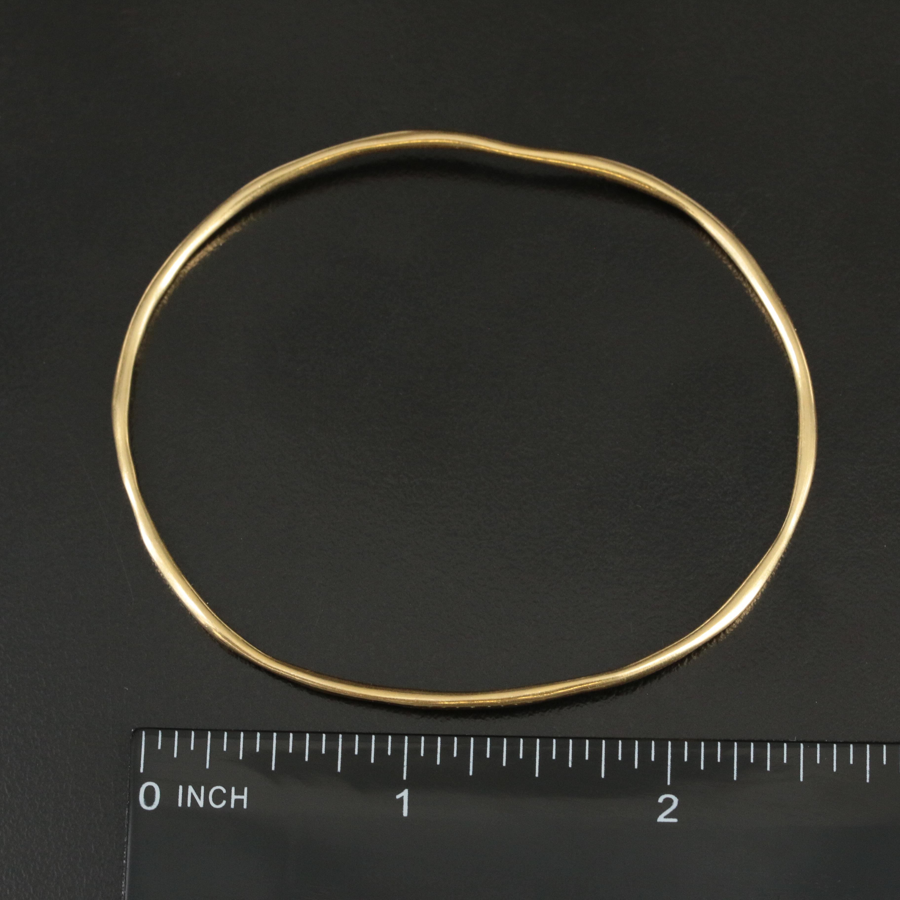 Ippolita "Classico" 18K Thin Hammered Bangle | EBTH