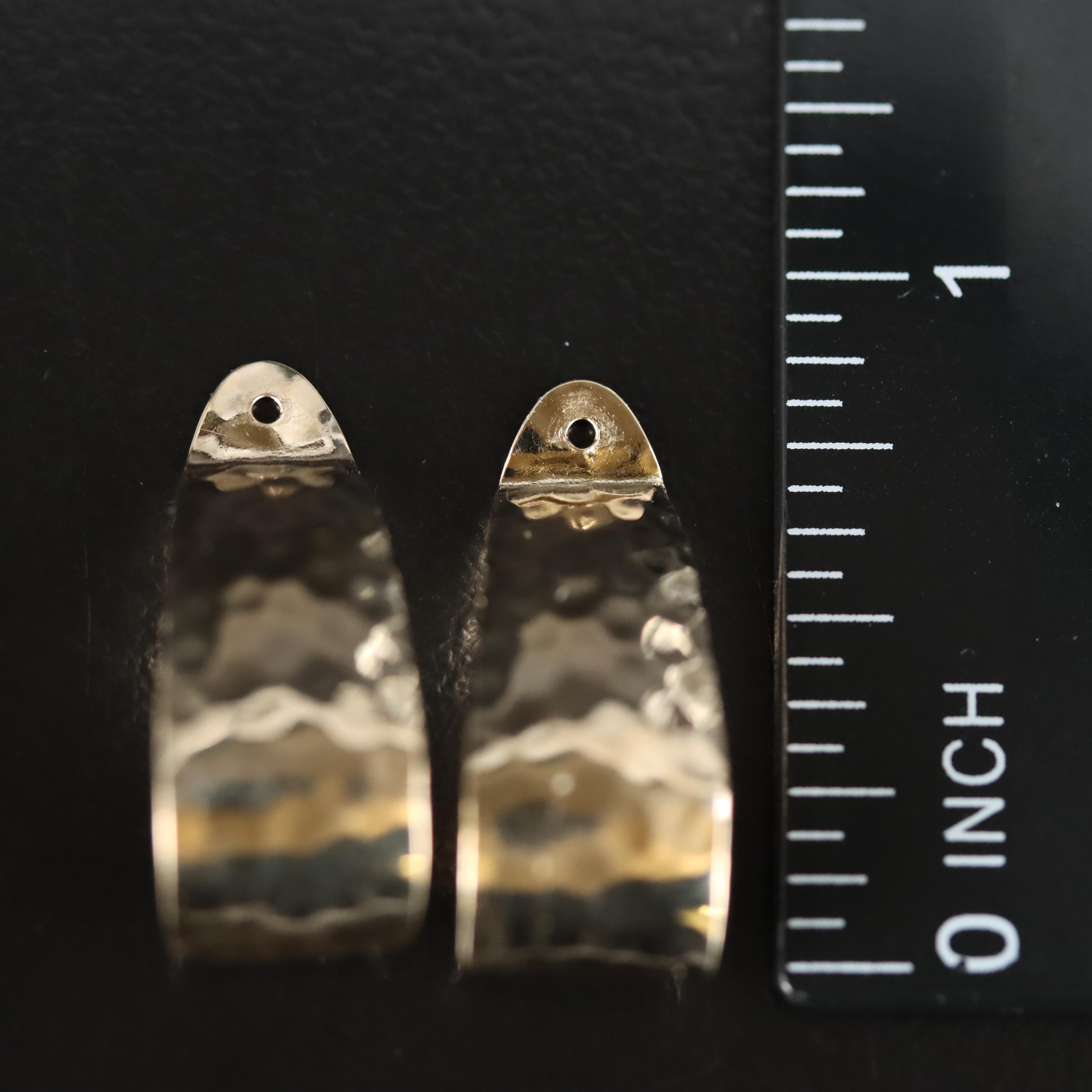 14K Hammered Earrings Enhancers | EBTH