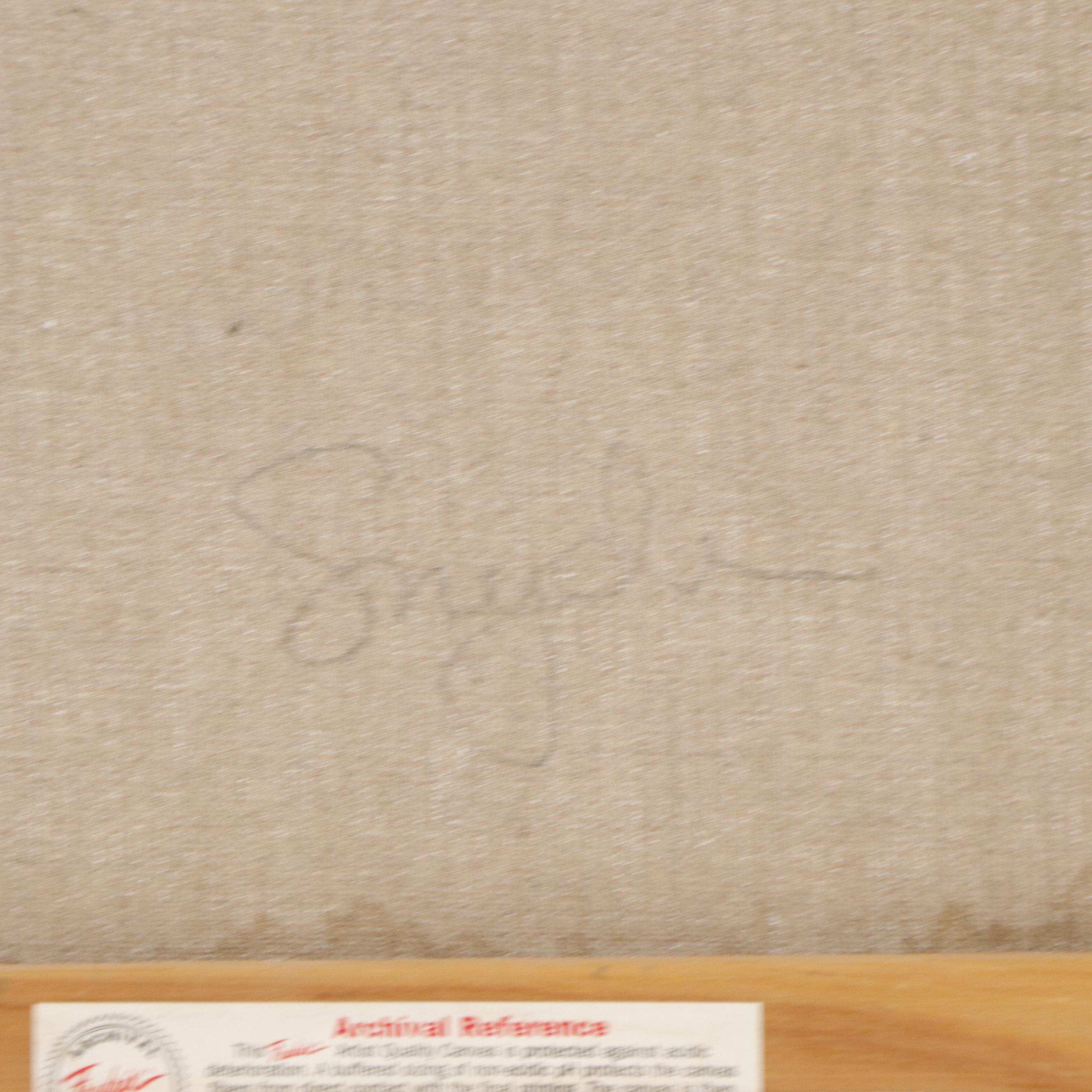 Richard Snyder Abstract Expressionistic Oil Painting with Exhibition ...