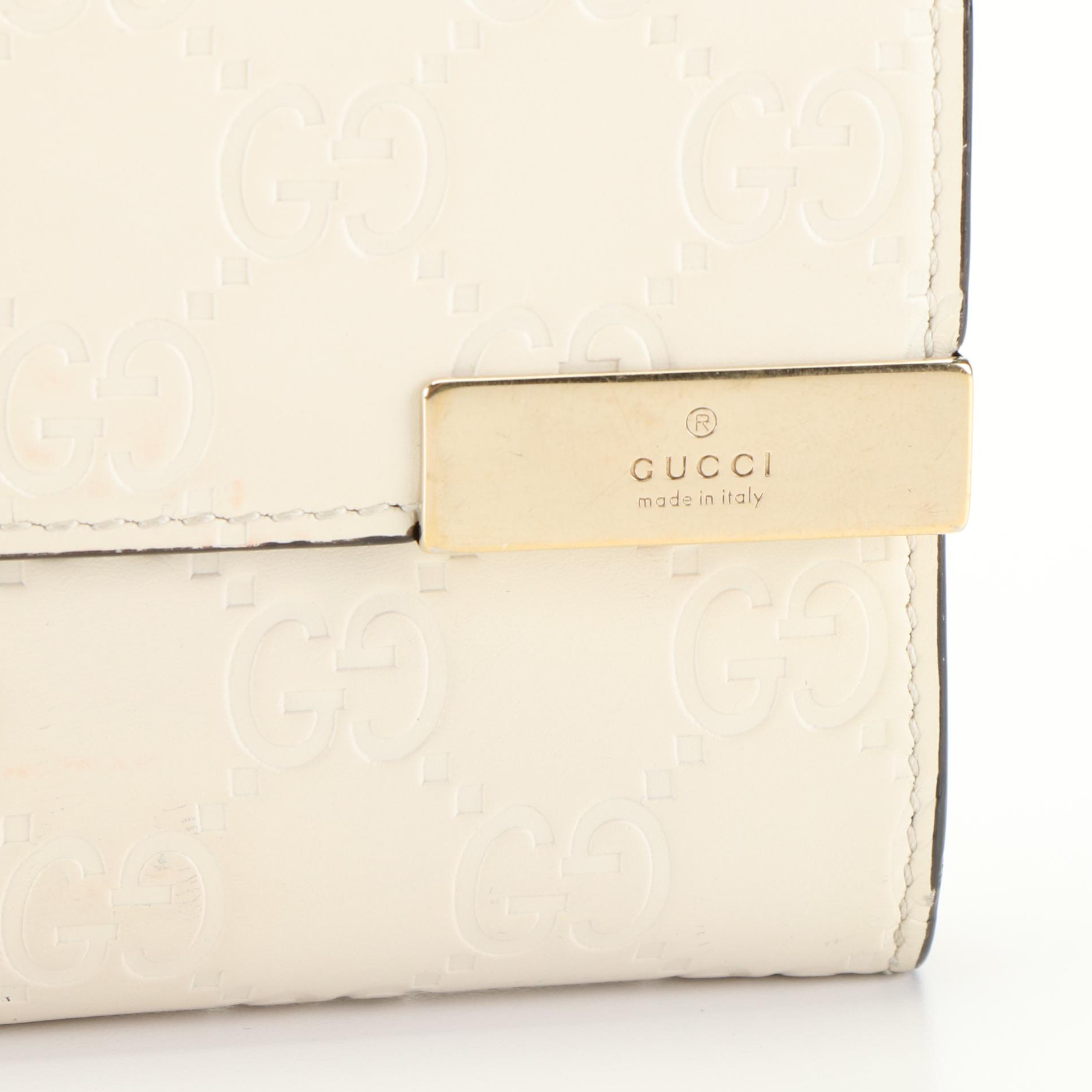 Gucci Long Wallet in Cream Guccissima Leather | EBTH