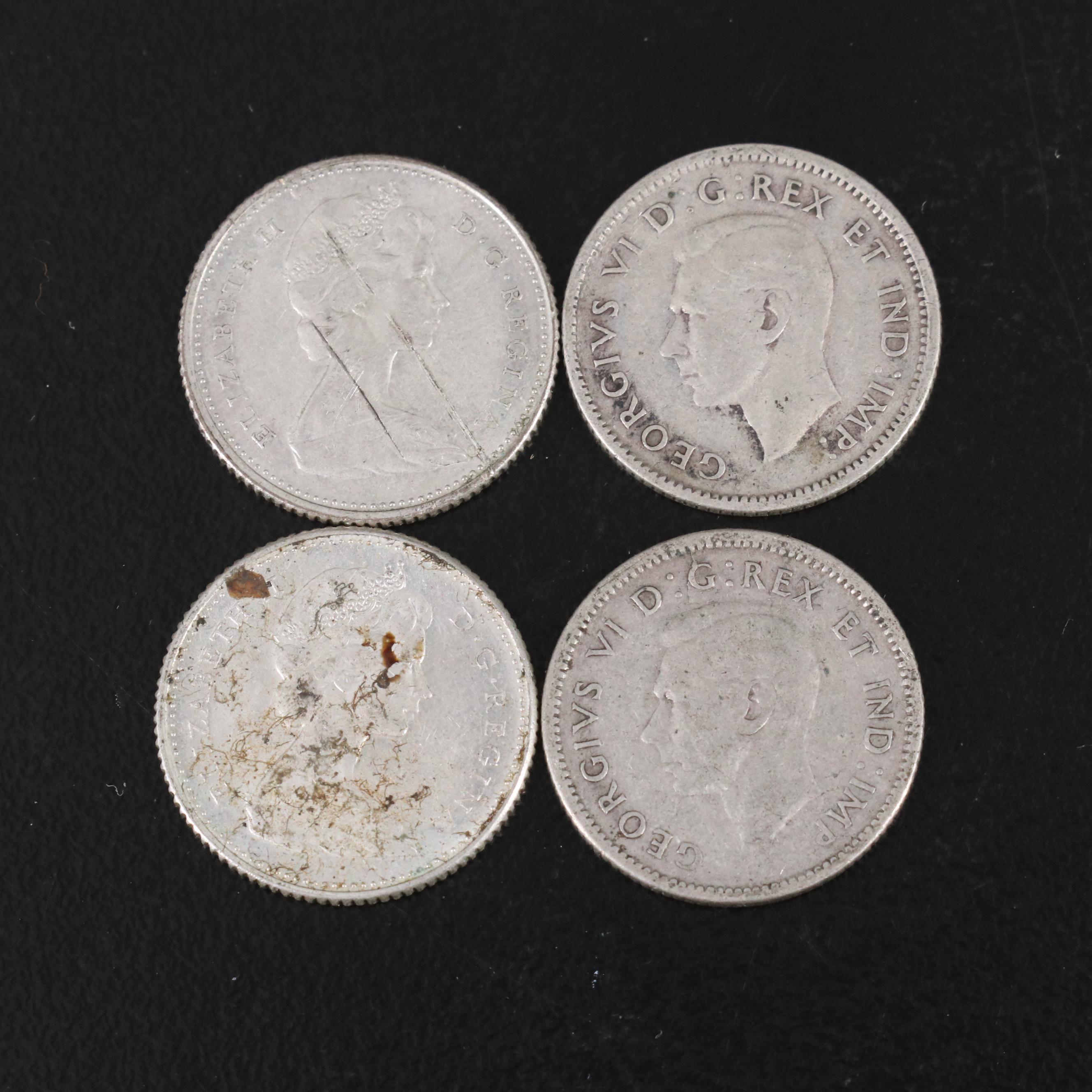 Group of Eighteen Canada Silver Ten Cent Coins | EBTH