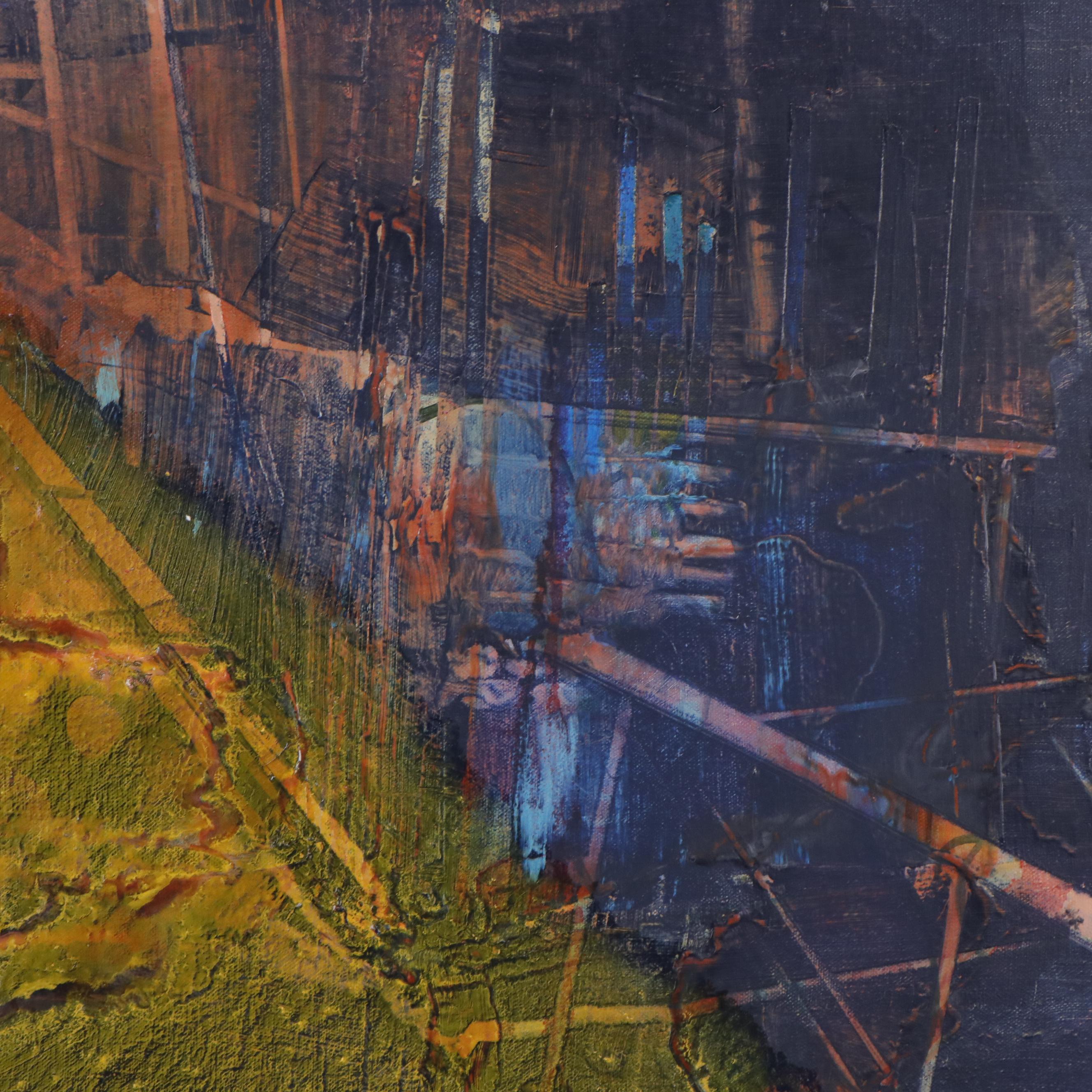 Michelle Mackey Abstract Oil Painting "Ghost of Industrial Past" | EBTH