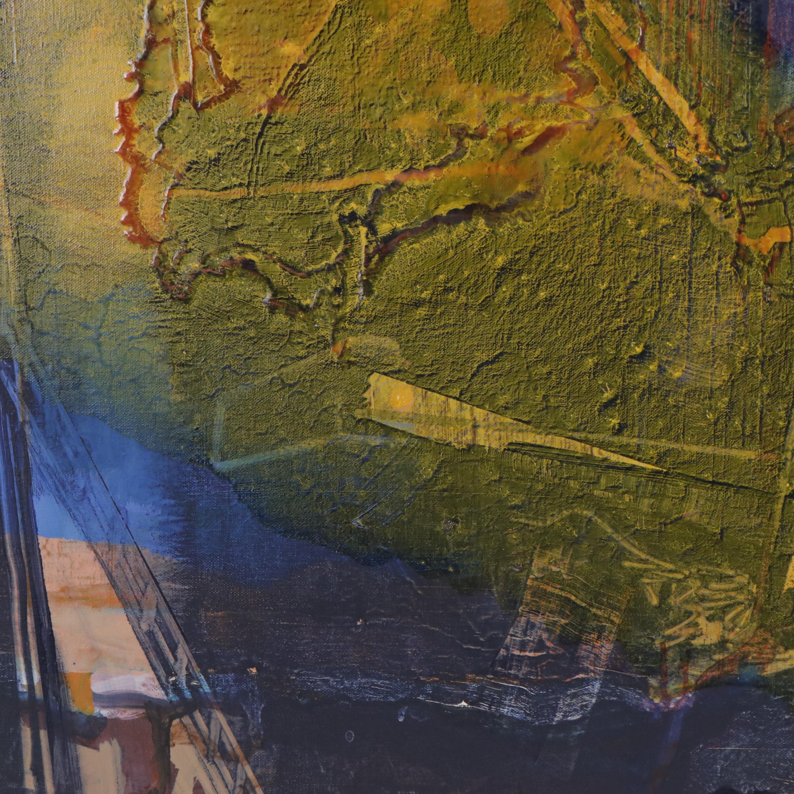 Michelle Mackey Abstract Oil Painting "Ghost of Industrial Past" | EBTH